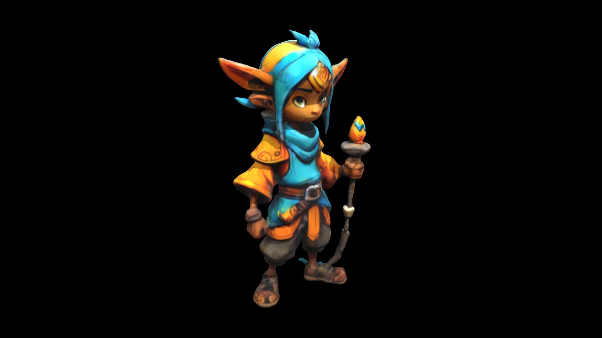 A chibi-style image of Di Zi, the protagonist fr - Download Free 3D ...