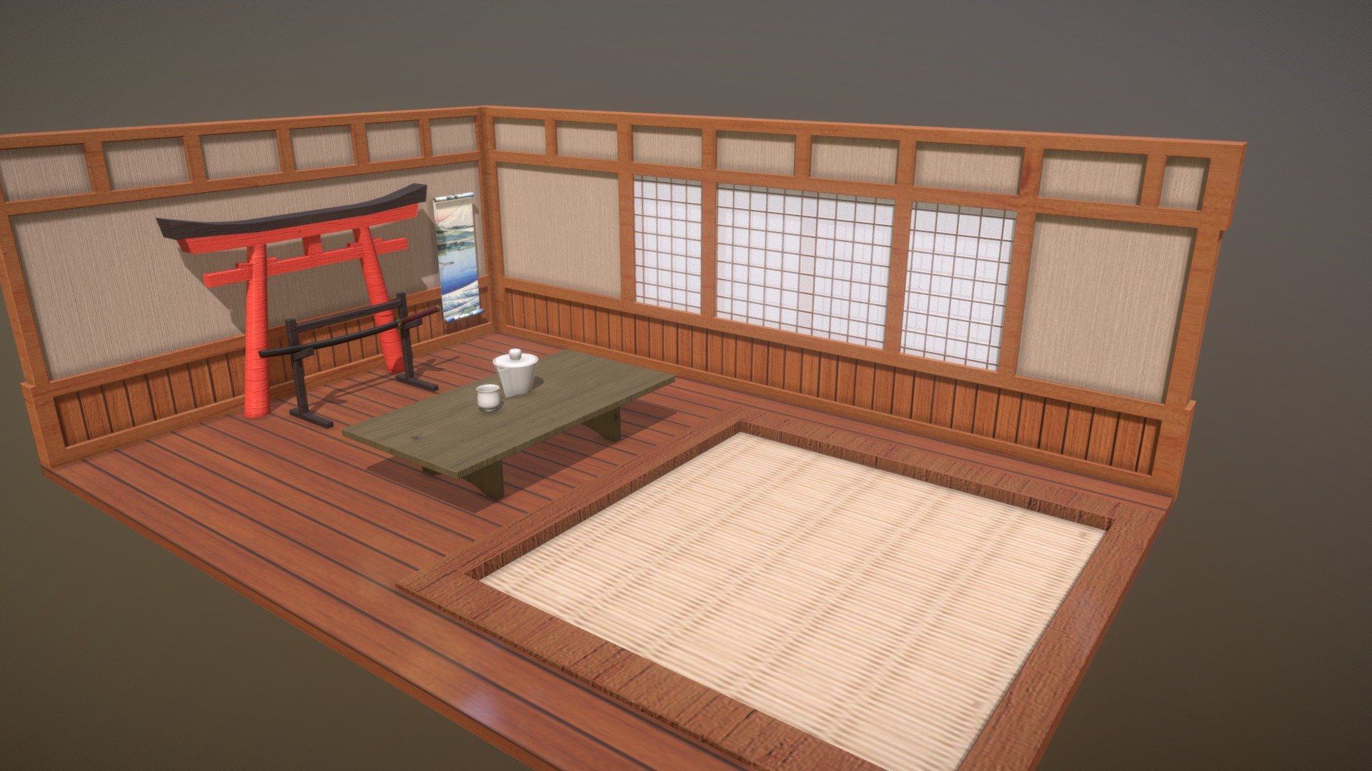 MMST12019 Assessment 2 Diorama - Dojo - 3D model by amy (@amyg3d ...