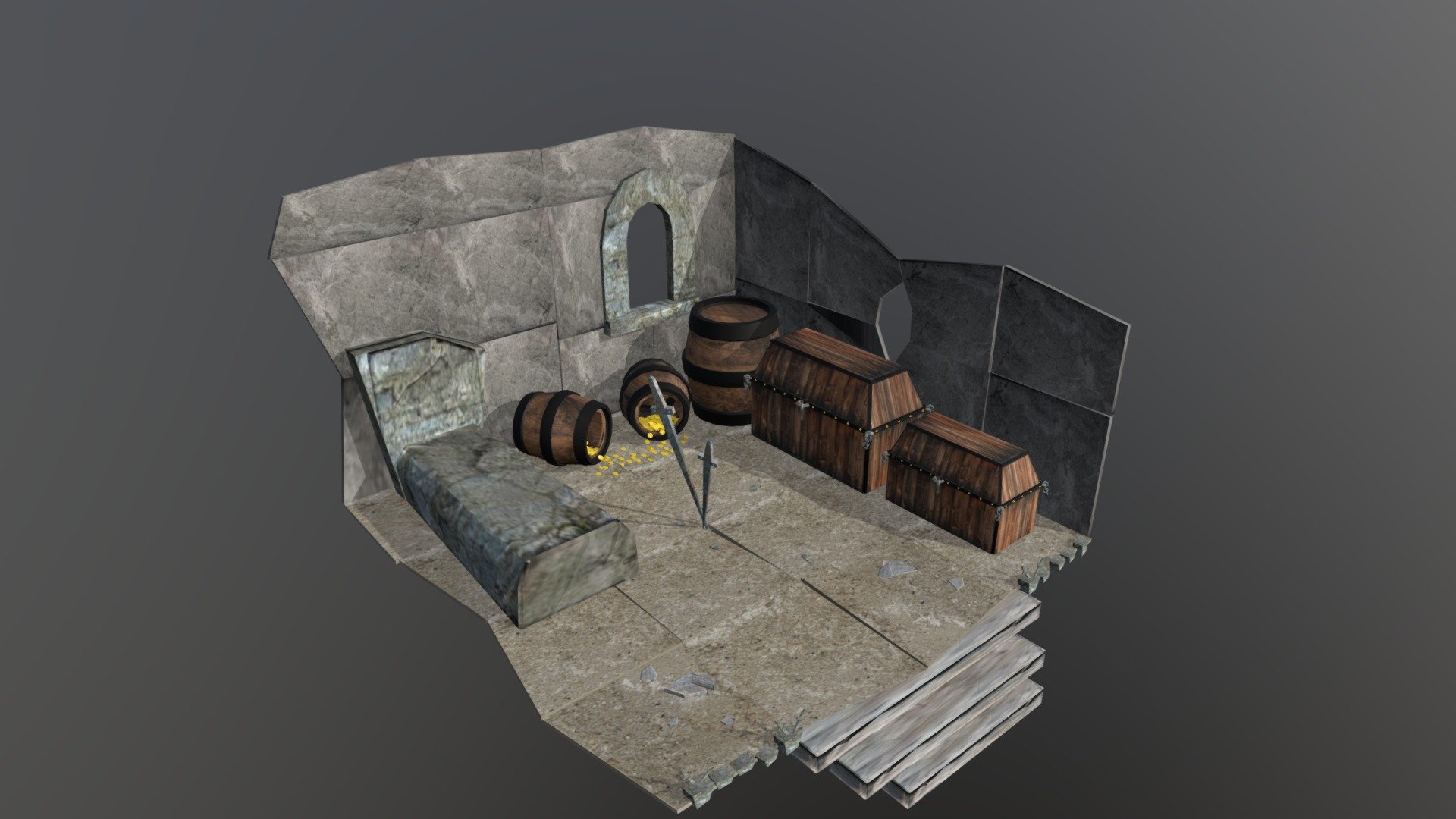 Castle Treasure - 3D model by mezzanotte0414 [c402cf6] - Sketchfab