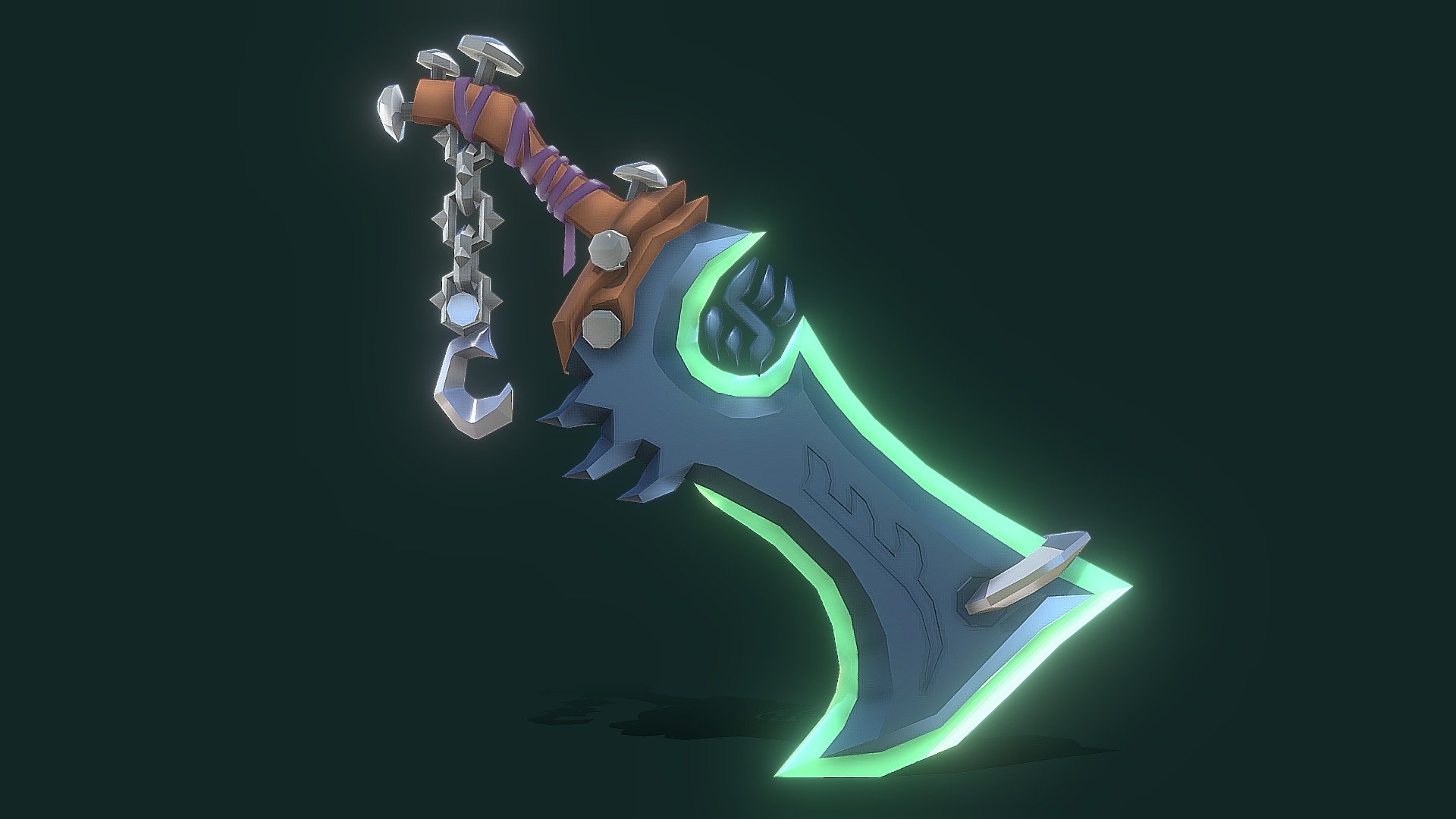 Fantasy sword in the League of Legends style - Download Free 3D model ...
