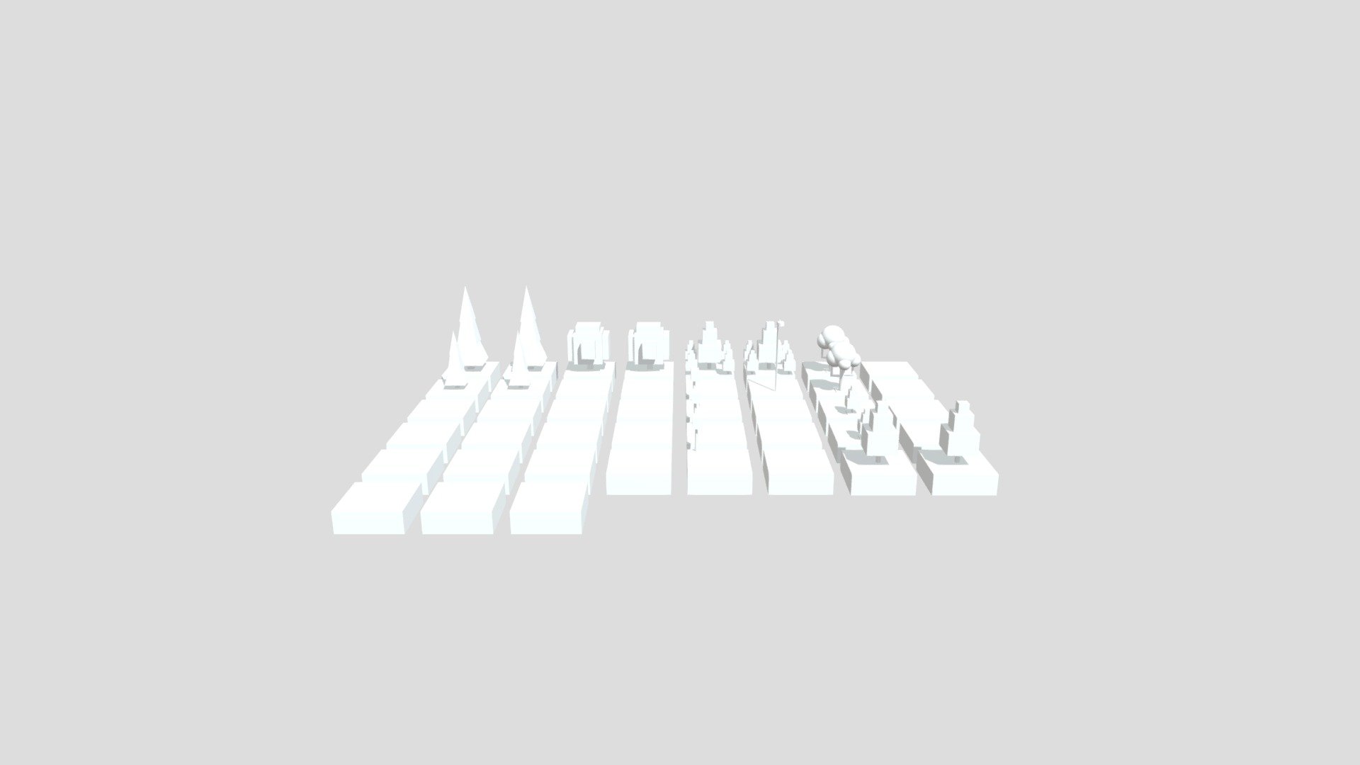 traffic shapes and trees - 3D model by ghipp11 [c404aed] - Sketchfab