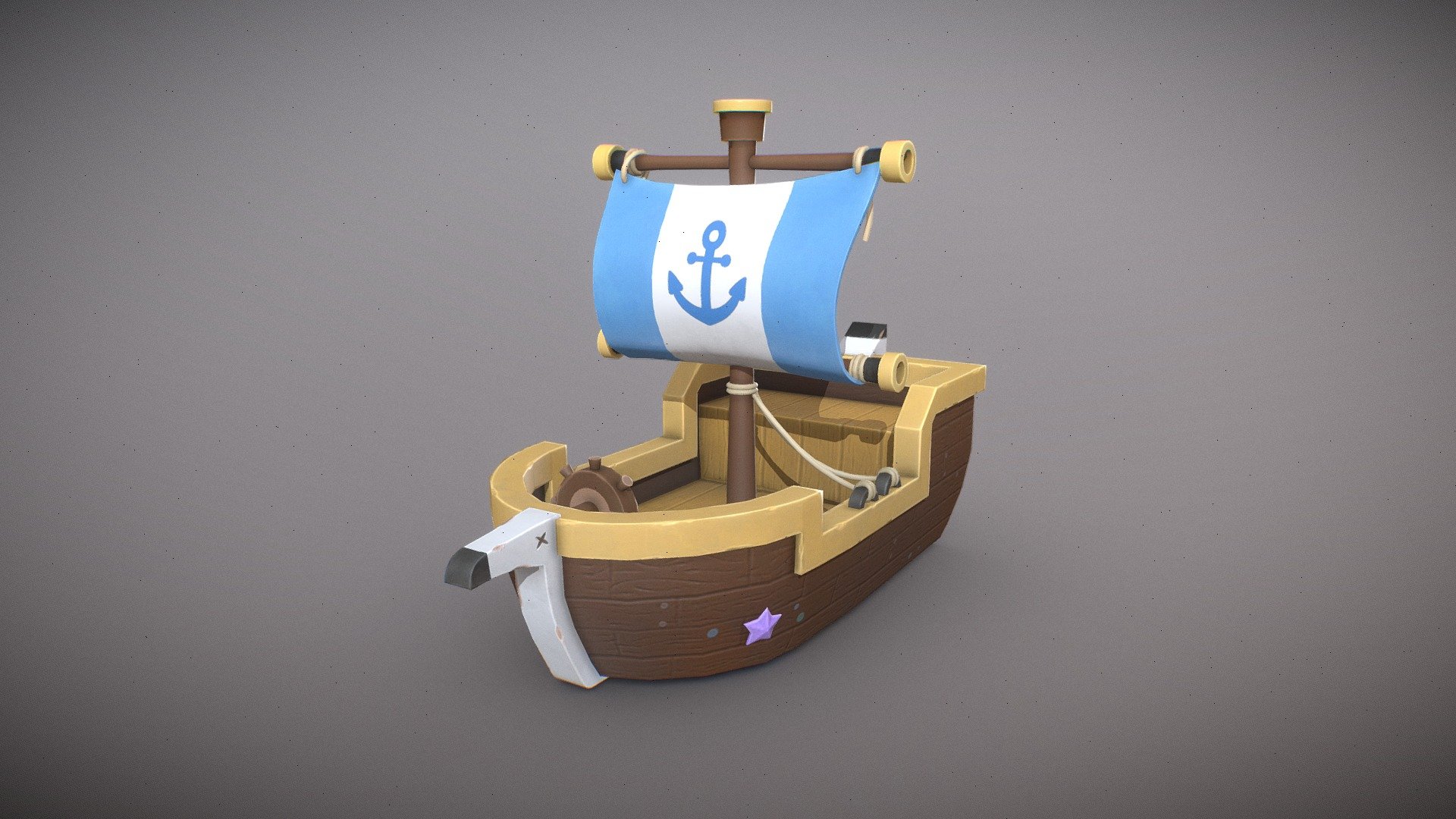 Stylized Seagull Boat - 3D model by bojek_ (@panhchakvoth) [c40a0b4 ...