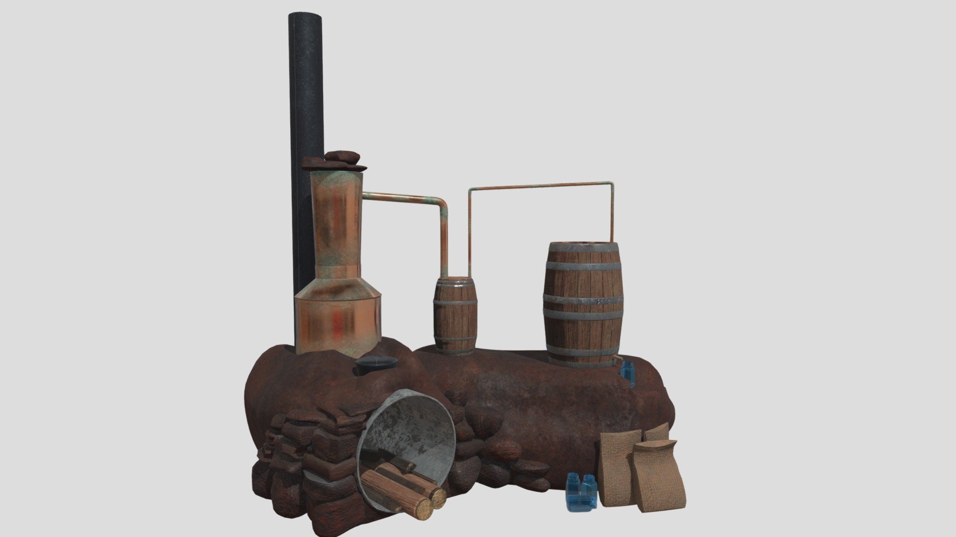 Moonshine Still - 3D model by ChadMichaelTaylor [c40a0da] - Sketchfab