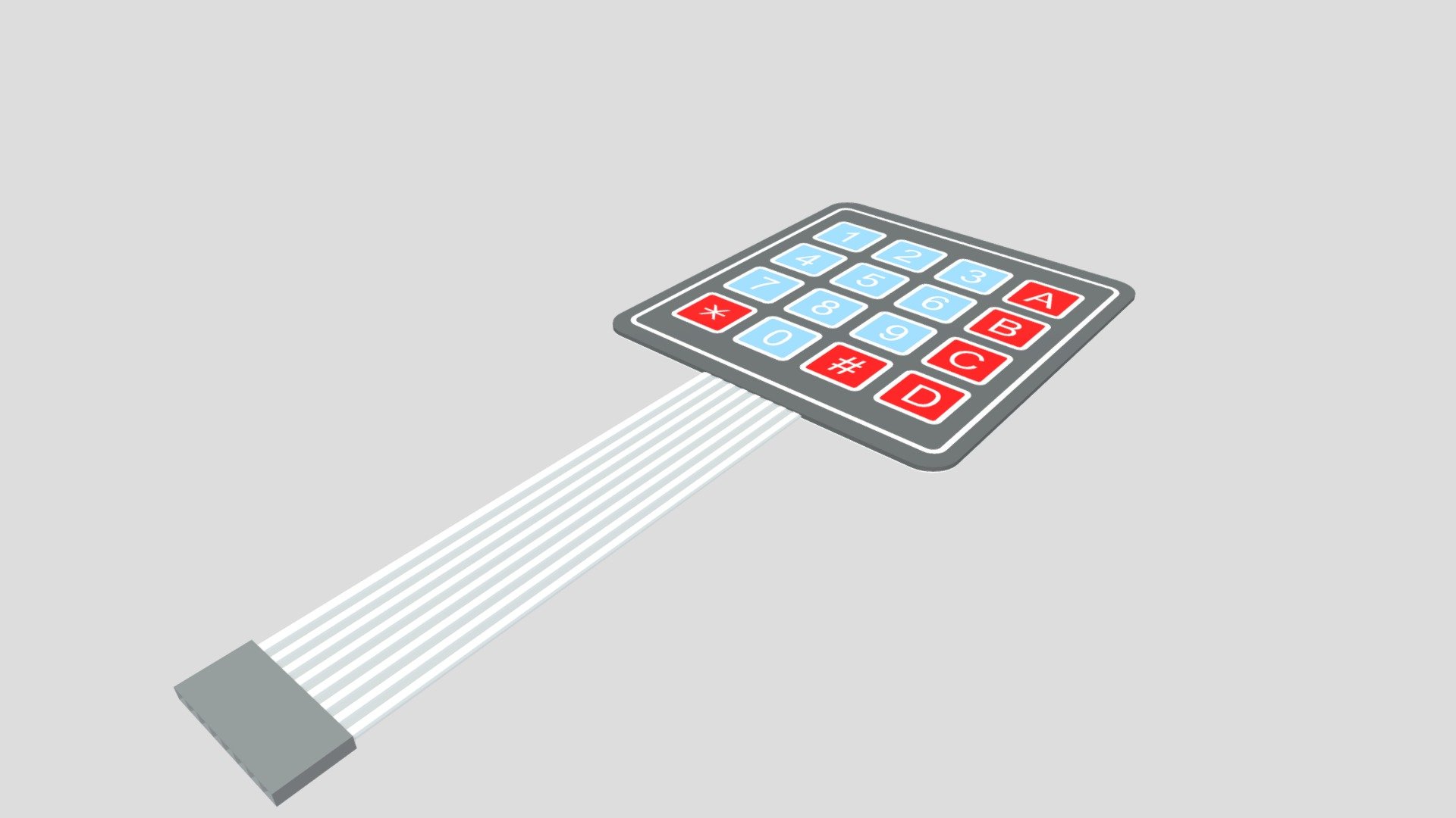 Keypad 4x4 - Download Free 3D model by Zeyad Hamed (@Zeyad_Hamed ...