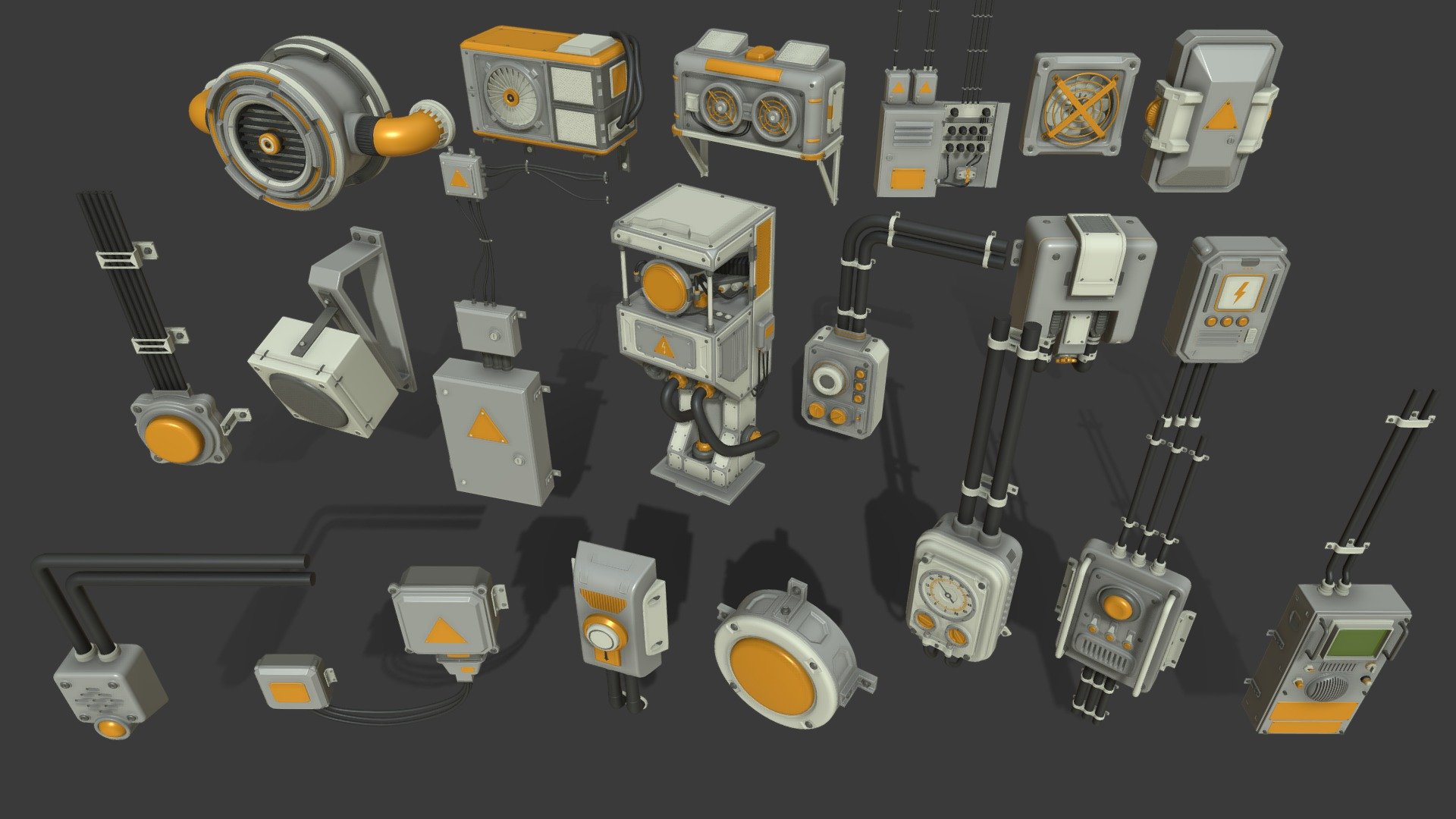 Wall Electric Props 1 - 20 pieces - 3D model by 3d.armzep [c40b286 ...