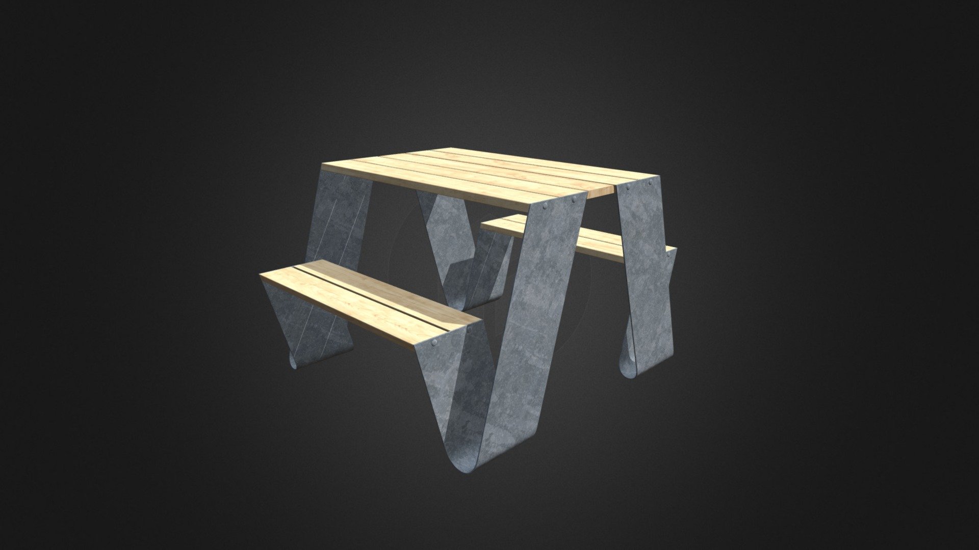Metal Table-Bench - Buy Royalty Free 3D model by cgaxis [c40bc29 ...