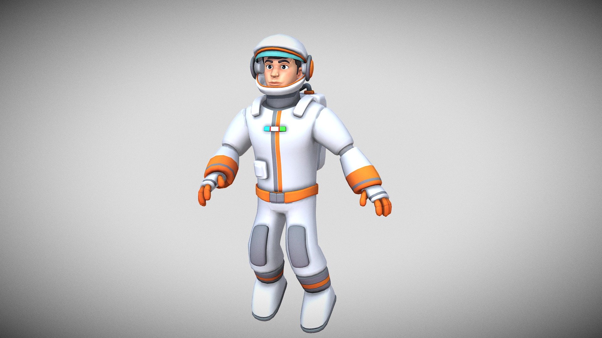 astronaut 3D model , Animated - 3D model by CG_Javohirbek (@Sotvoldiyev ...