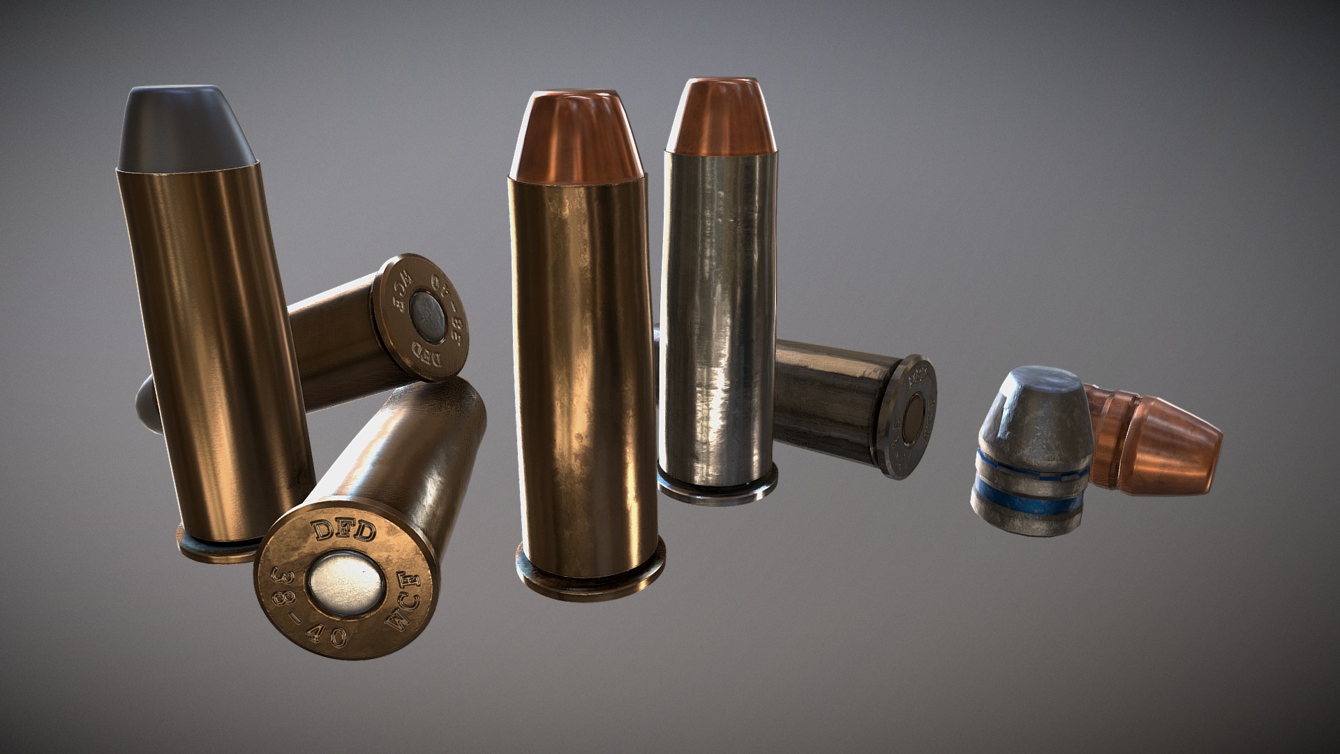 .38-40 Winchester Center Fire (WCF) - 3D model by deepfielddev [c40d5d3 ...
