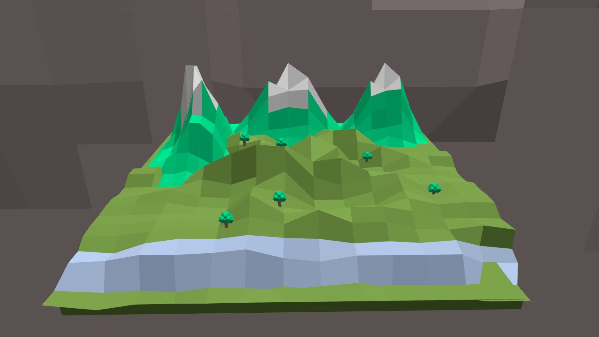 Low Poly Mountains - 3D model by pdqart [c4124a8] - Sketchfab