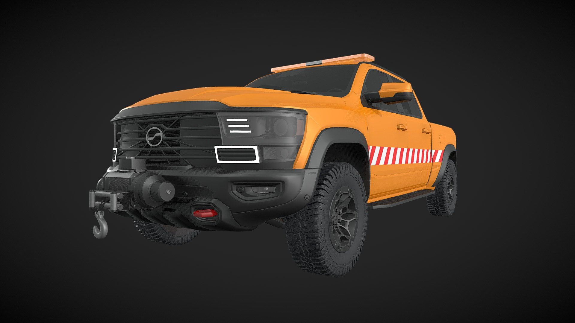 Emergency Service Pickup Truck ZX Animated - 3D model by Evgenktor ...