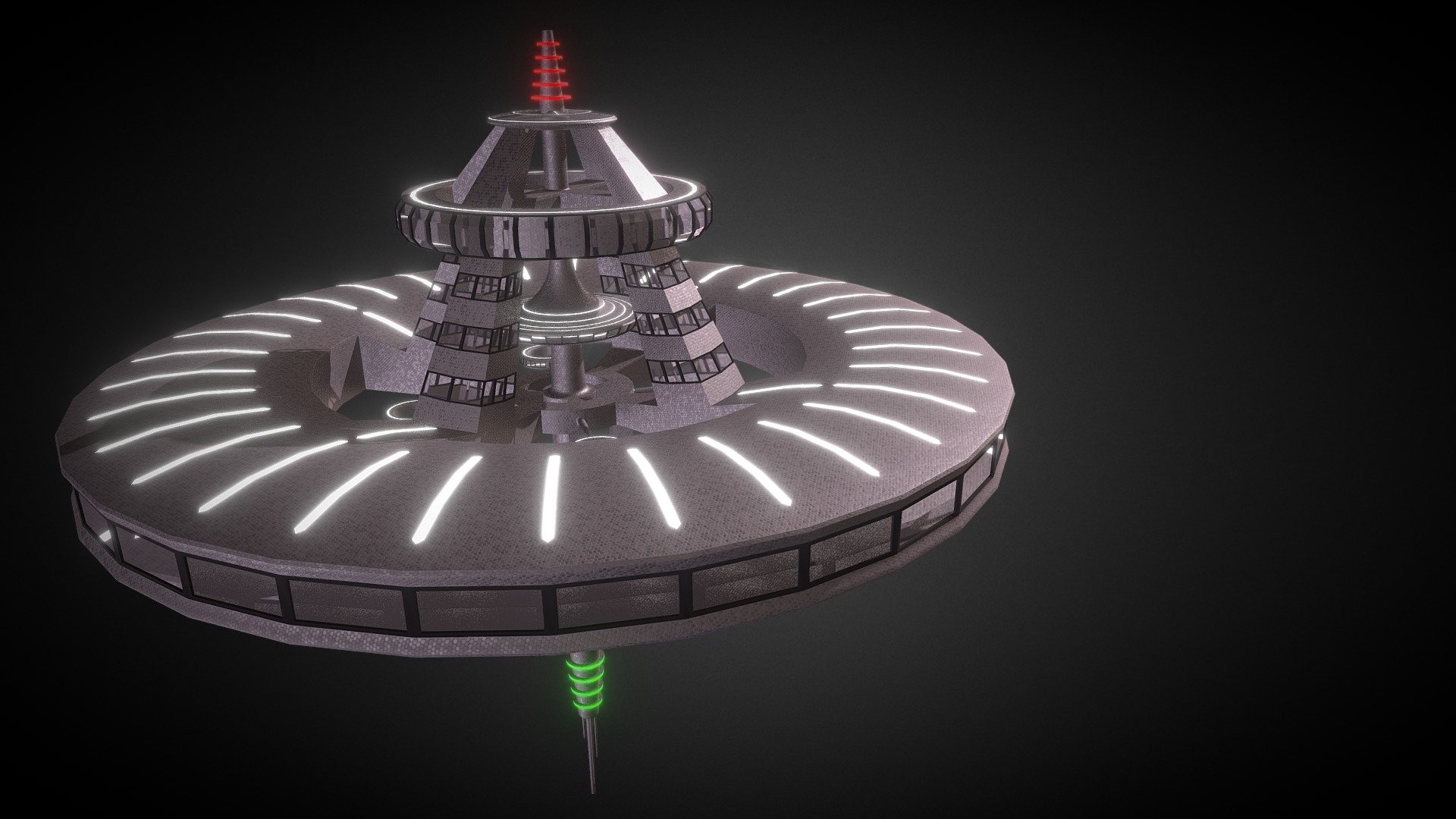 Sci-Fi Space Station #2 - Download Free 3D model by Helindu [c4262b7 ...