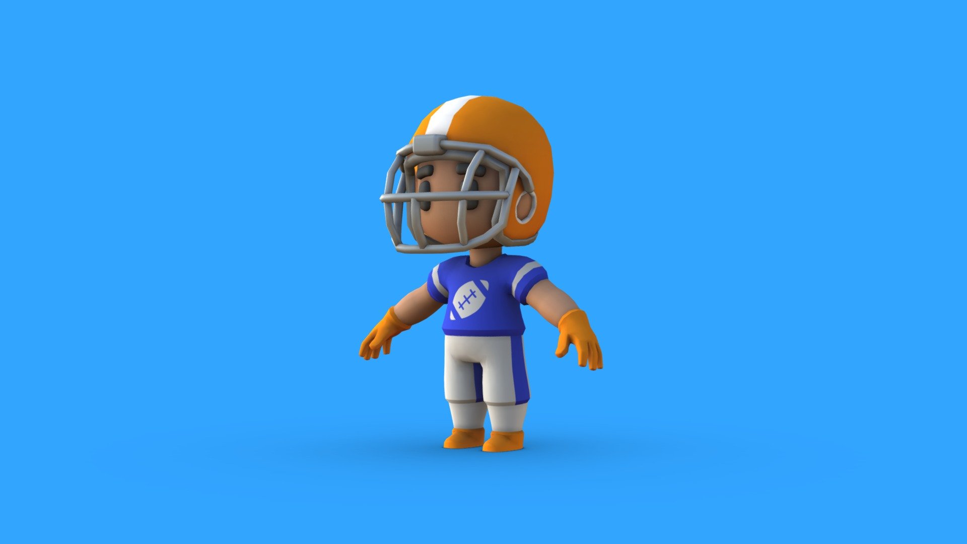 Hyper Casual Cartoon Character Football Player - Buy Royalty Free 3D model by 3DGameObjects ...