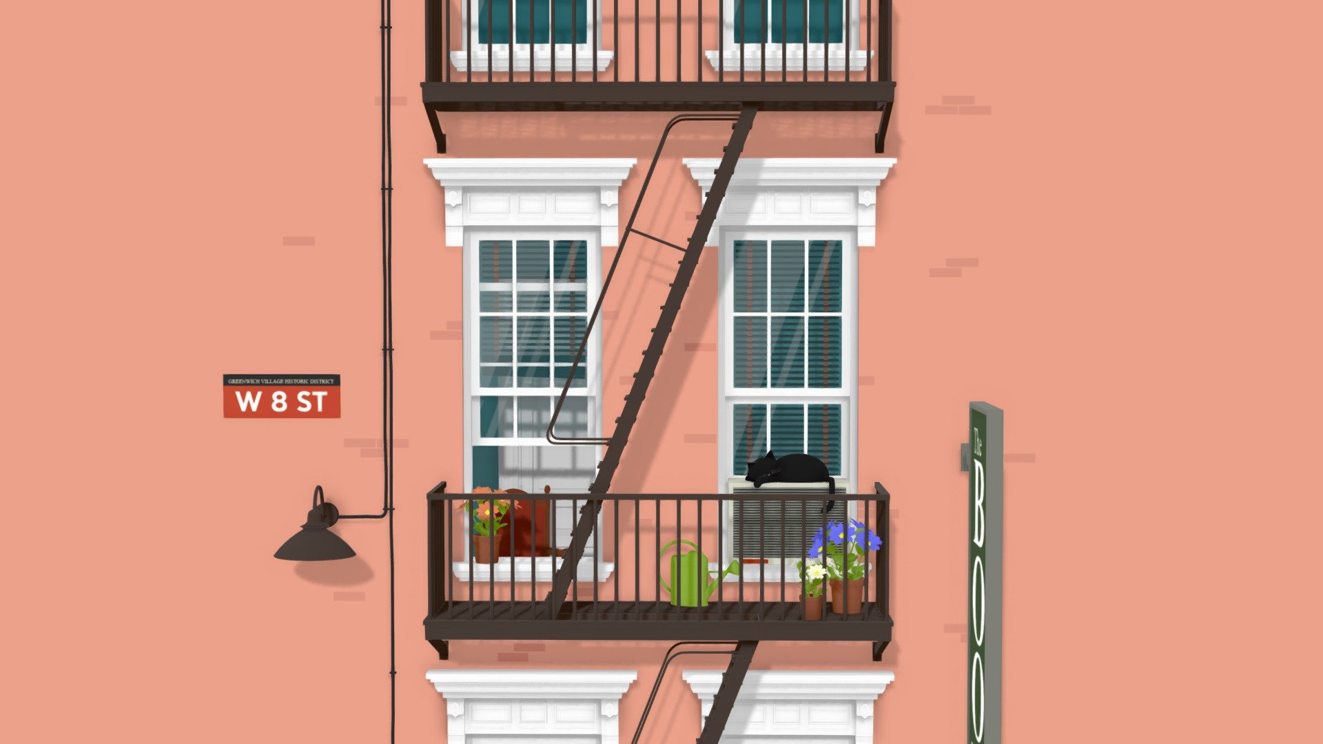 American Windows, a touch of "flat design" - Download Free 3D model by ...
