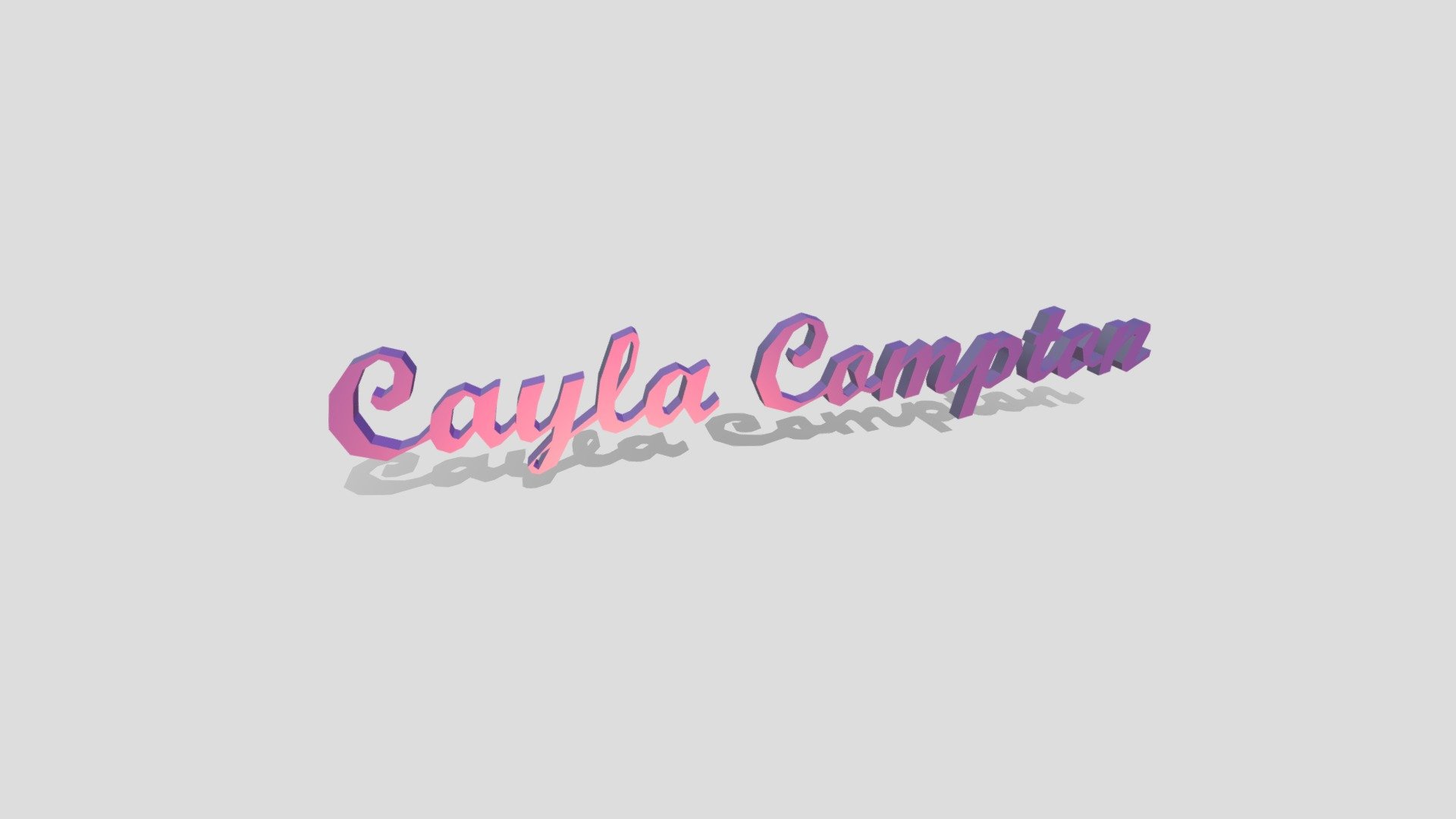 Cayla Signature - Download Free 3D model by Cayla Compton (@compto22 ...