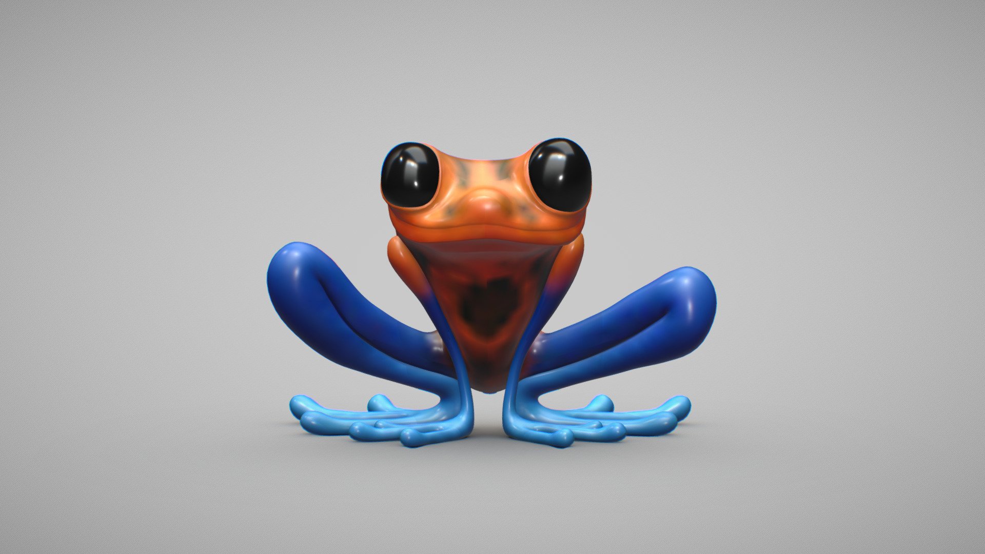 Orange Rainforest Frog - 3D model by Armen Gevorgyan (@armeniouz ...
