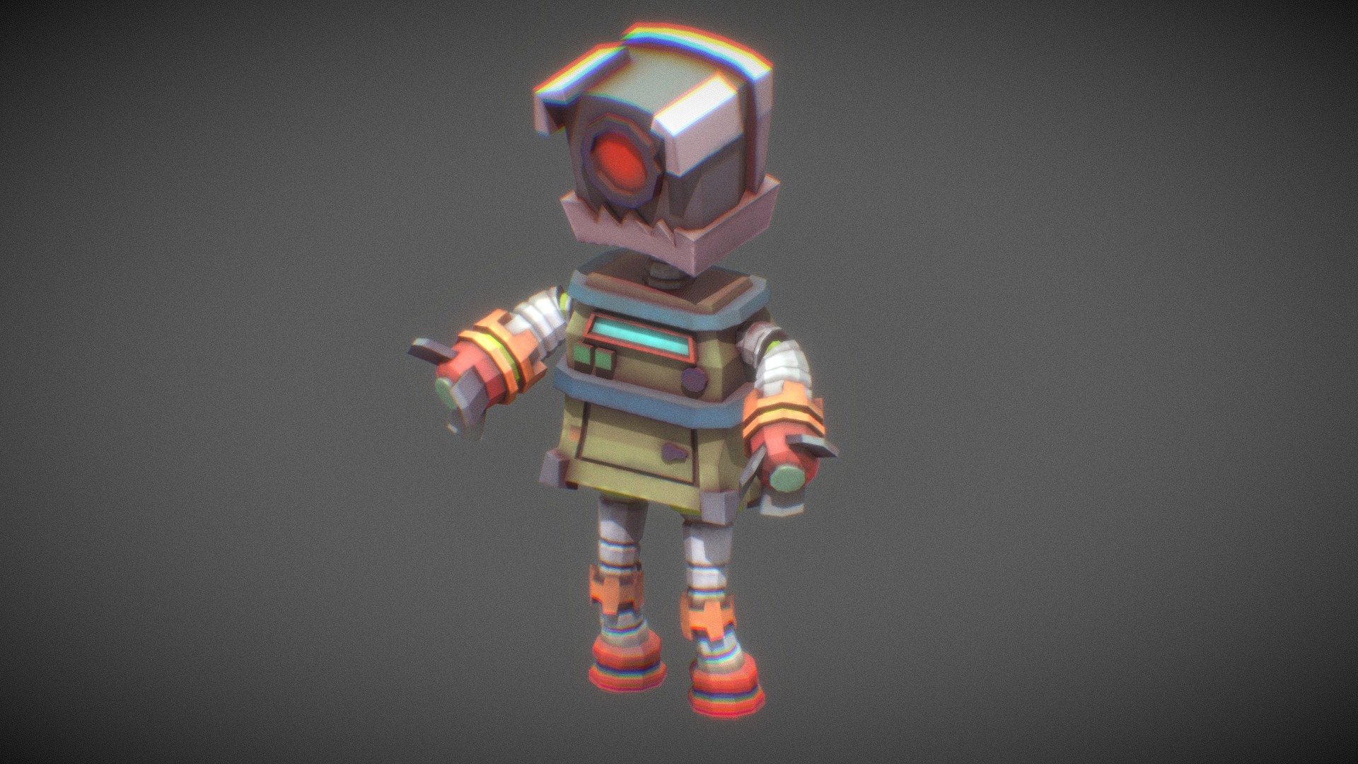 Stylized Old Robot - Download Free 3D model by cat is activated ...