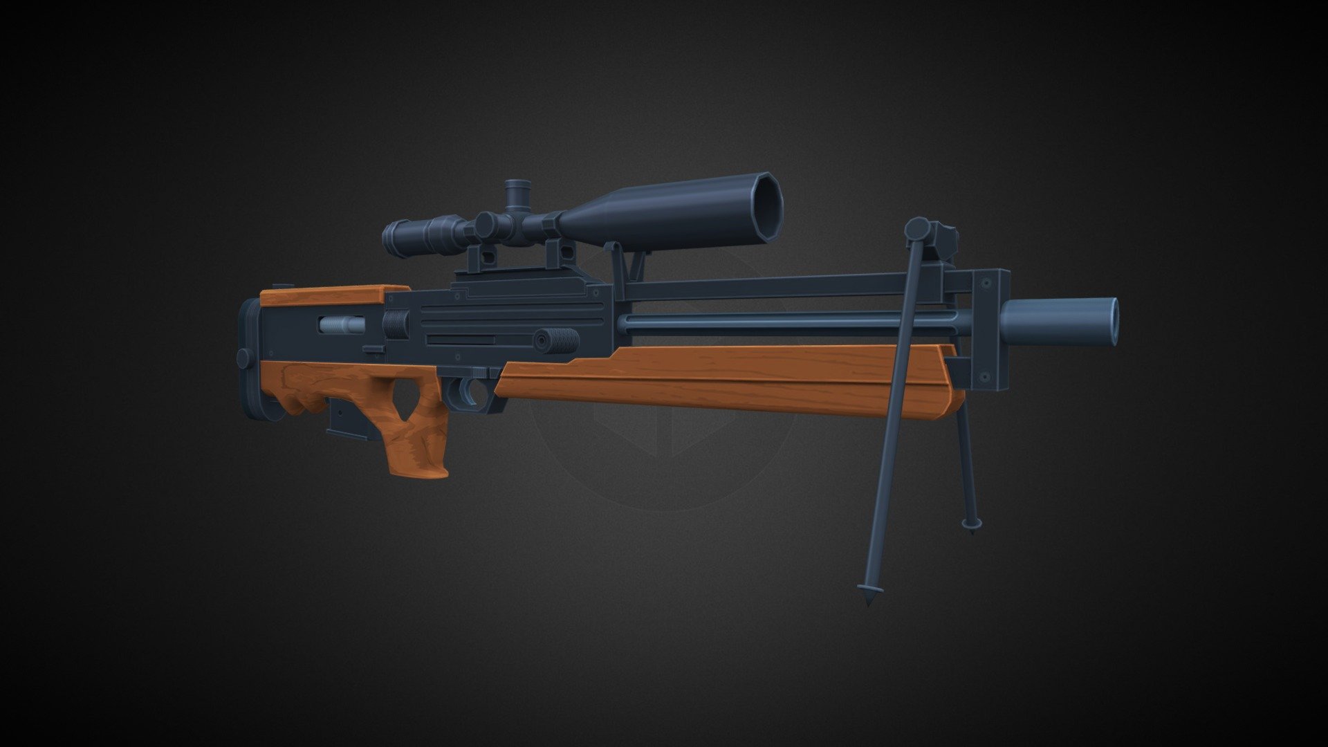 Low-Poly Walther WA 2000 - 3D model by artliho (@artlihomail) [c42f445 ...