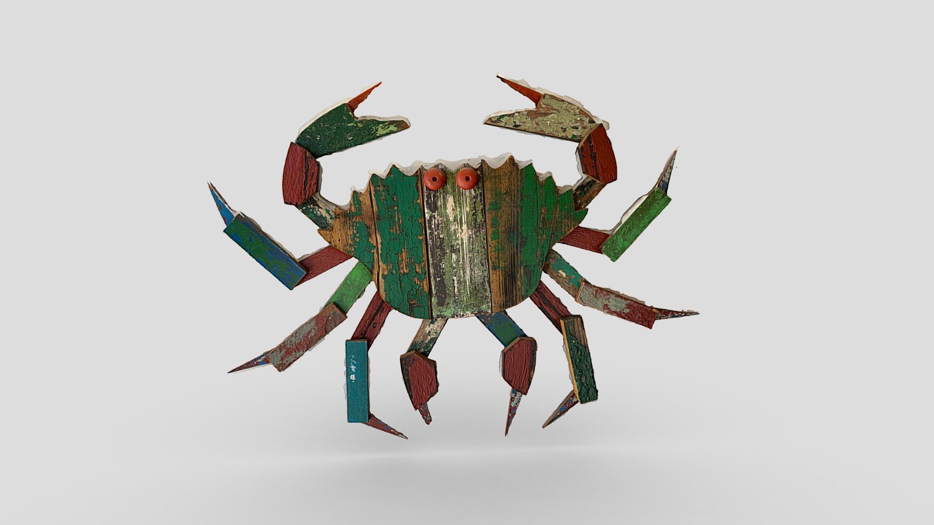 Wooden crab made with reclaimed wood - Download Free 3D model by alban ...