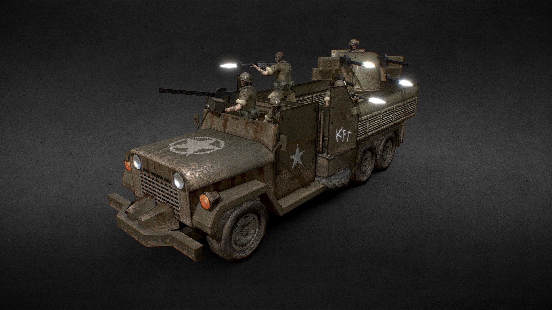 Vietnam Gun Truck PS1 - 3D model by matheaming [c438df3] - Sketchfab