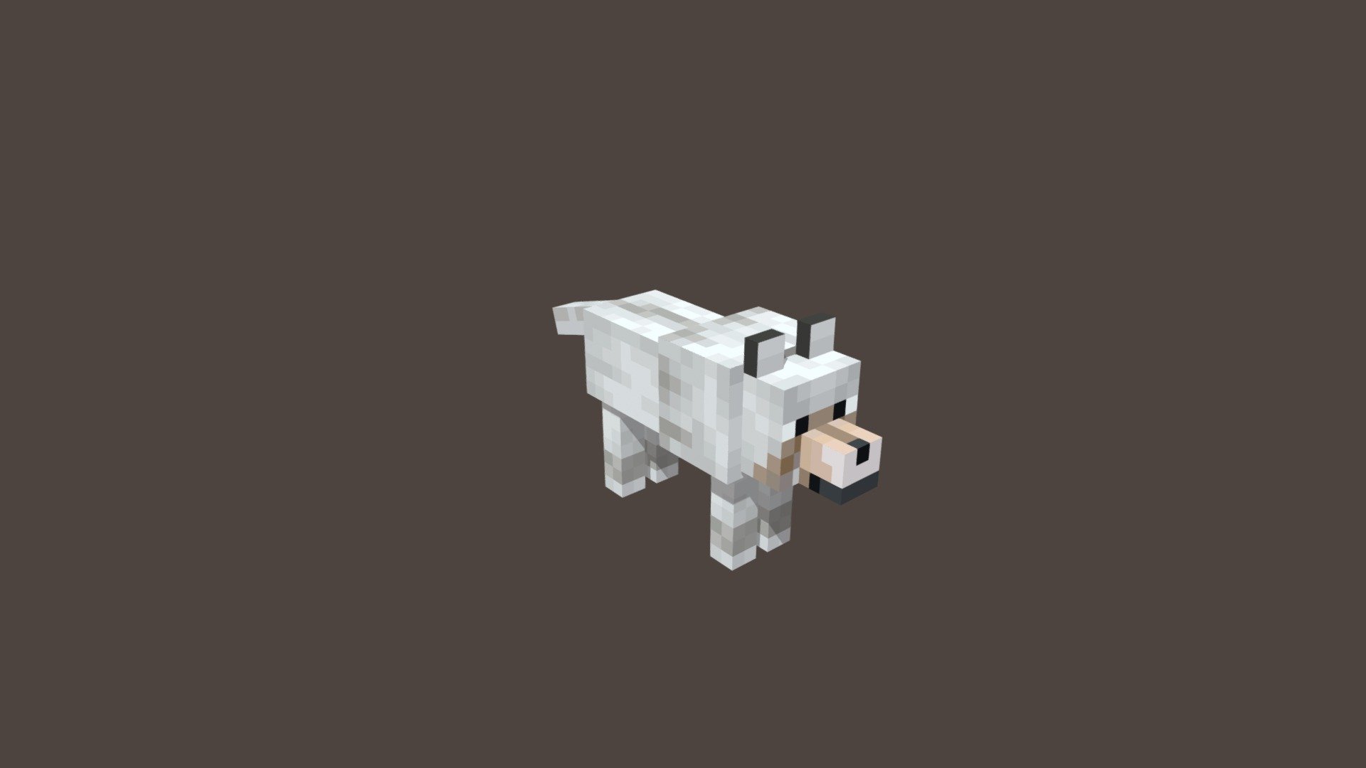 Minecraft Wolf - Download Free 3D model by None (@None_Yaroslav ...