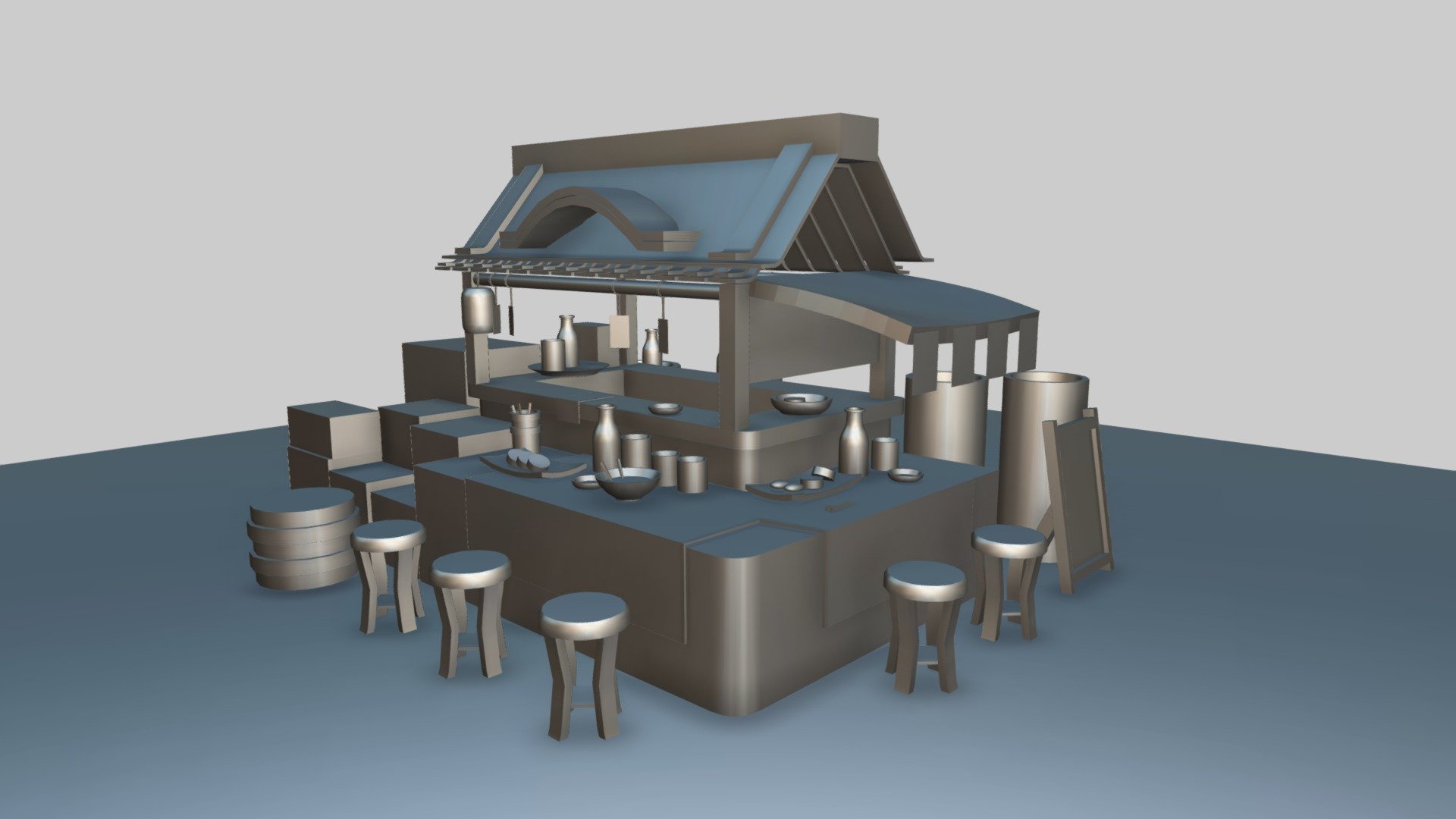 Sushi shop - 3D model by ramonvidal [c43de07] - Sketchfab