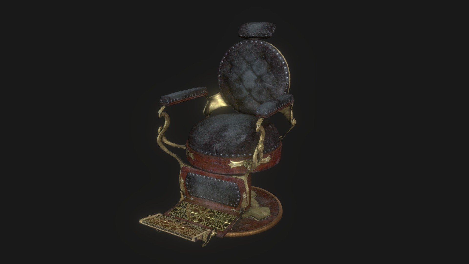 Steampunk Barbershop Chair - Download Free 3D model by Foxart3Dfuchs ...