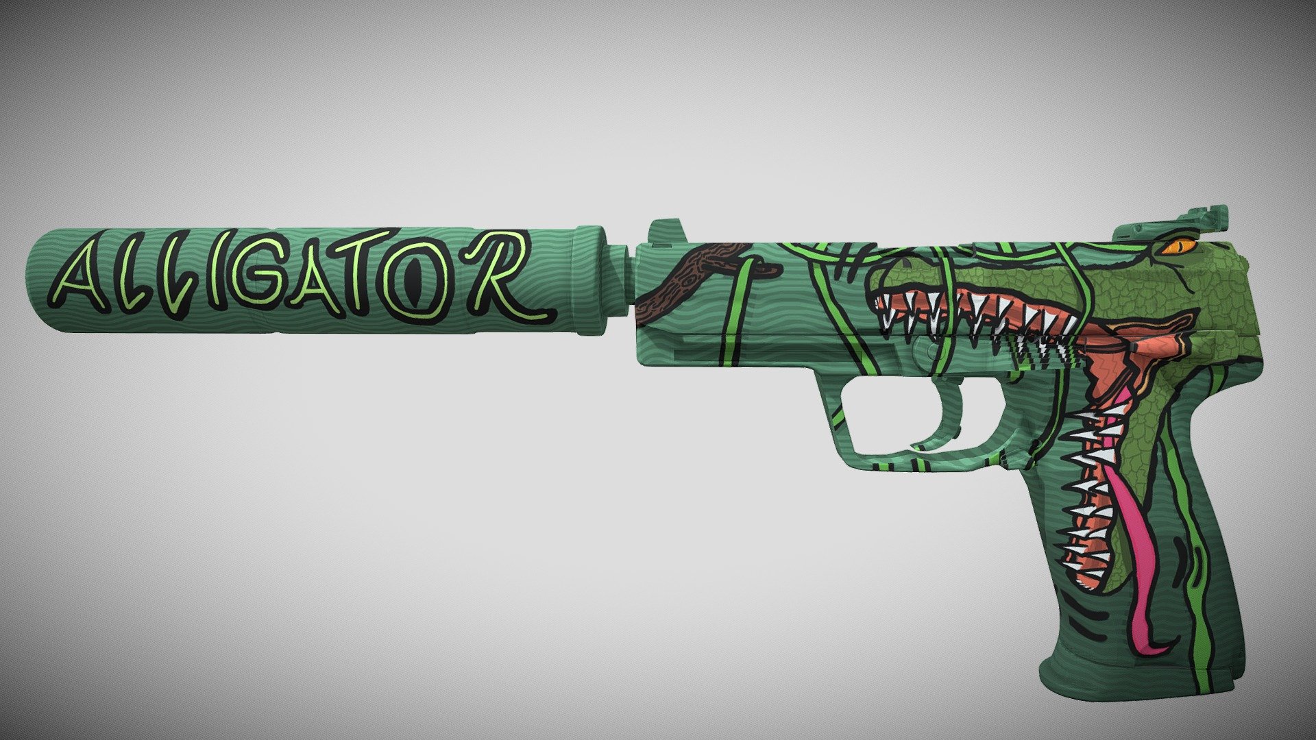 USP-S | Alligator - 3D model by Nordic_Face [c450e7d] - Sketchfab