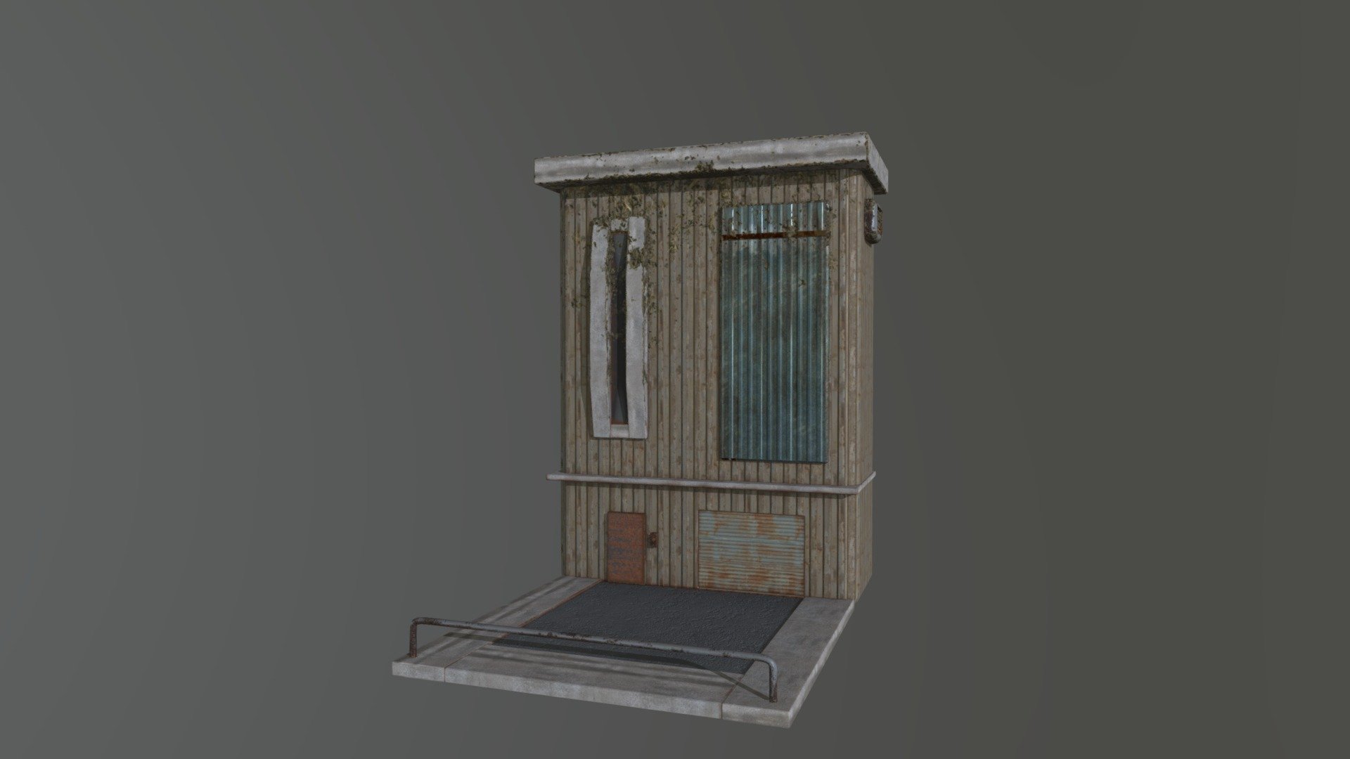 Building With Flying Car Port in Disarray - Download Free 3D model by ...