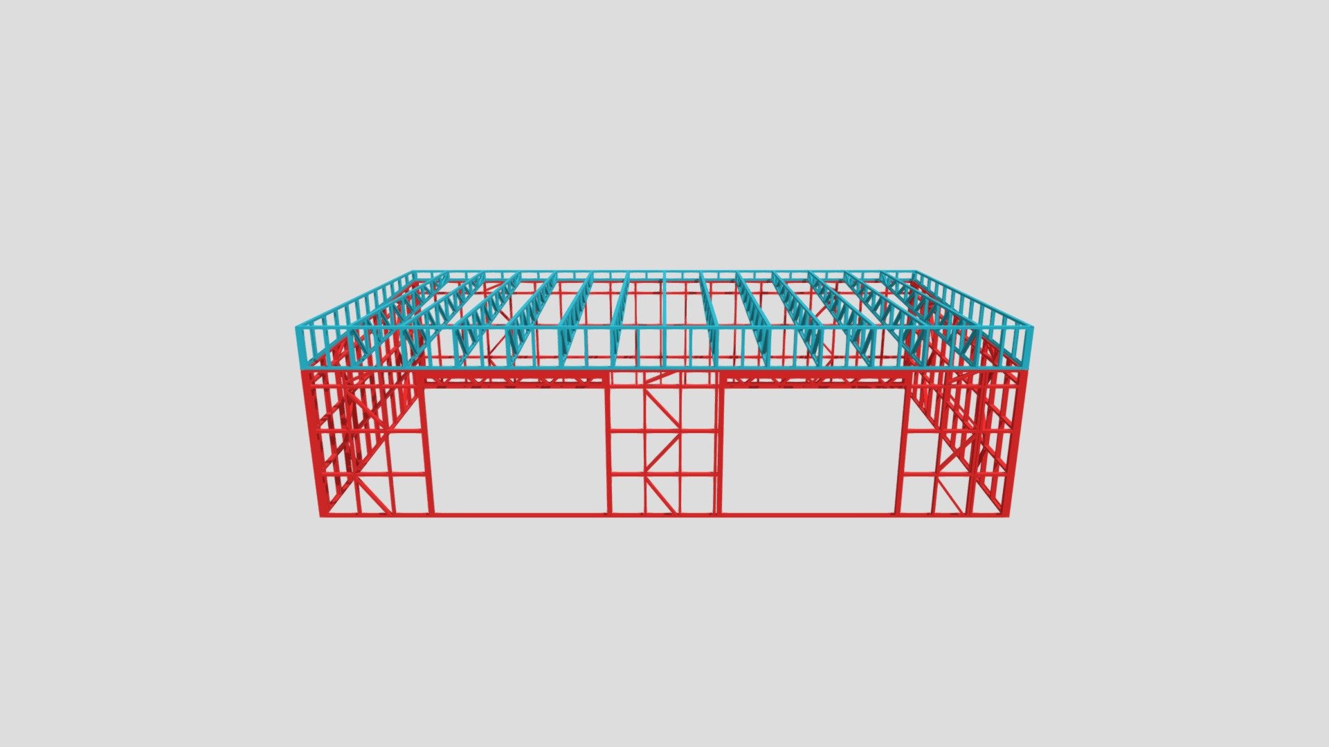 Louis 7m x 12m Shed Mono Pitch Flat Ceiling - Download Free 3D model by ...