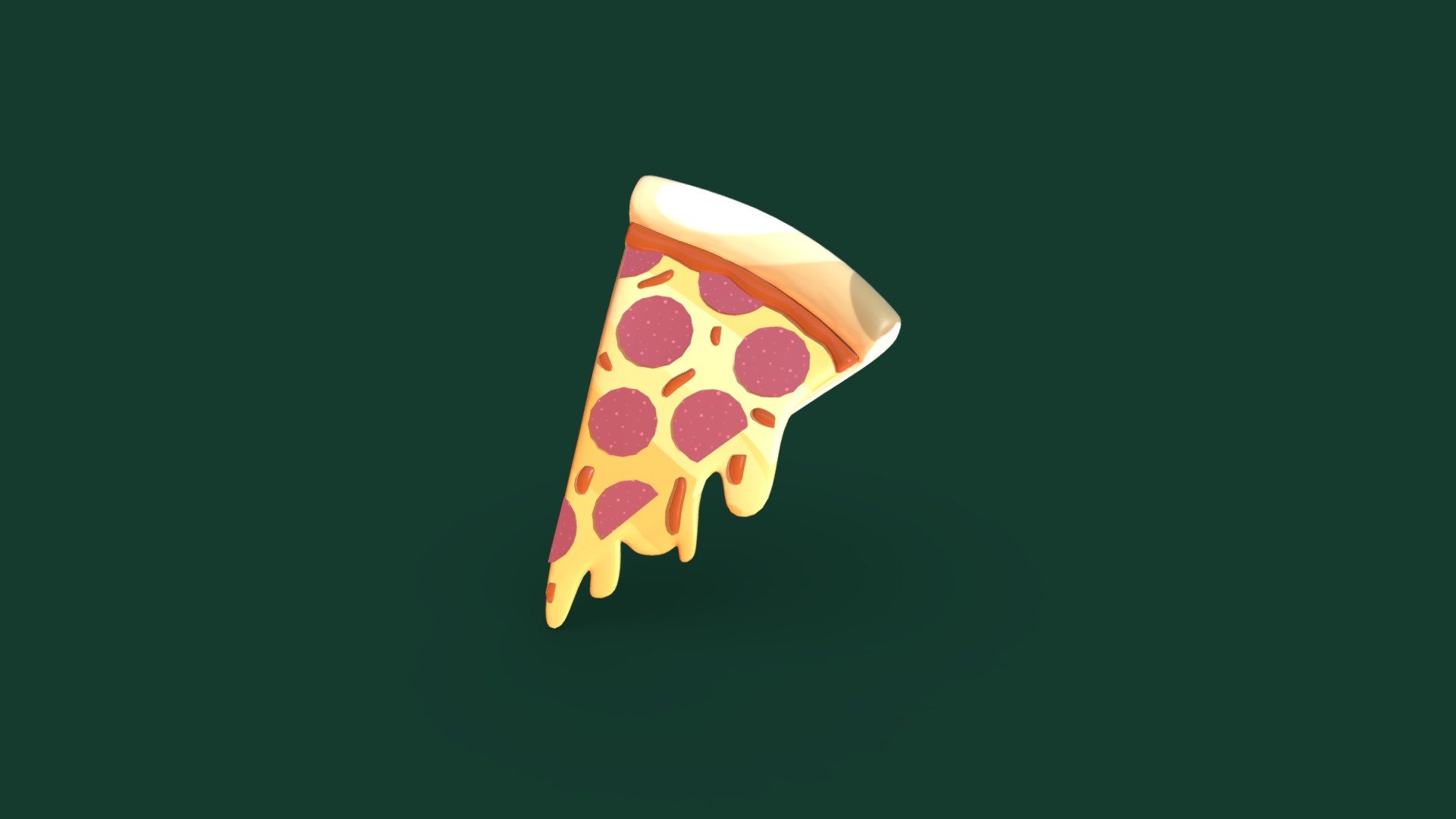 The tasty slice of salami pizza with cheese - Download Free 3D model by Constantine (@krikogusin ...