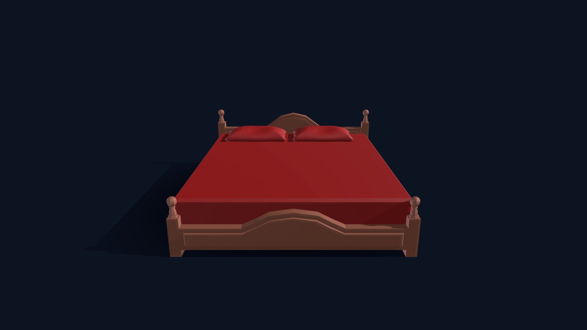 low poly king size bed - Download Free 3D model by MrPuppet [c459459 ...