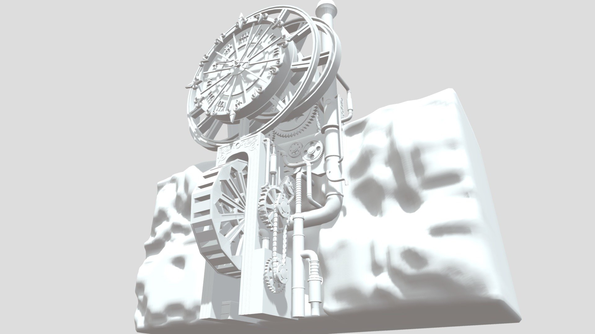 Steampunk Waterwheel - Download Free 3D model by albion_luta [c45bd06 ...