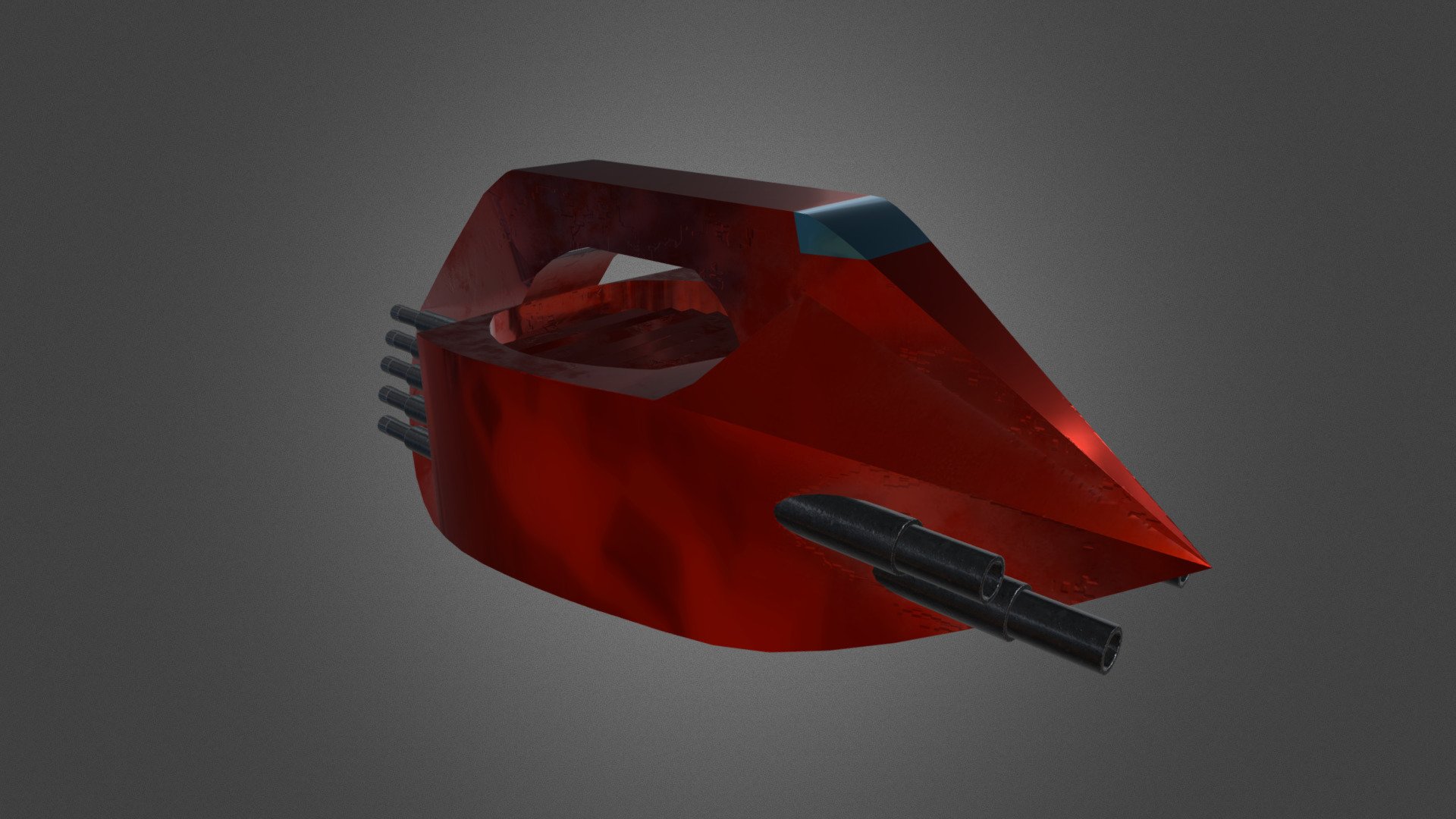 Red Spaceship - 3D model by cameronlevine [c462097] - Sketchfab