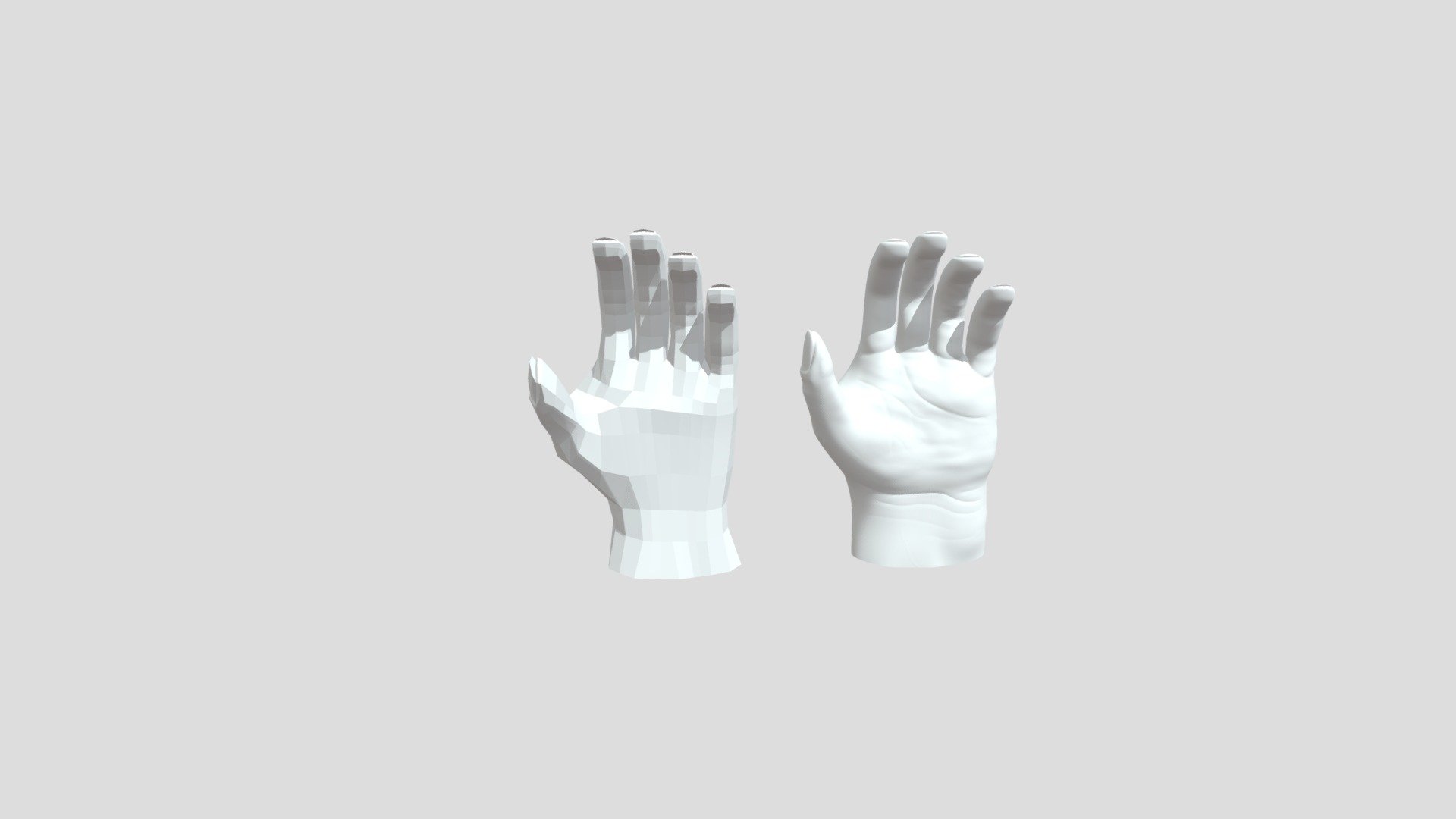 Low Poly And Sculpted Hand Animated - 3D model by DoubelFace [c464a8c ...