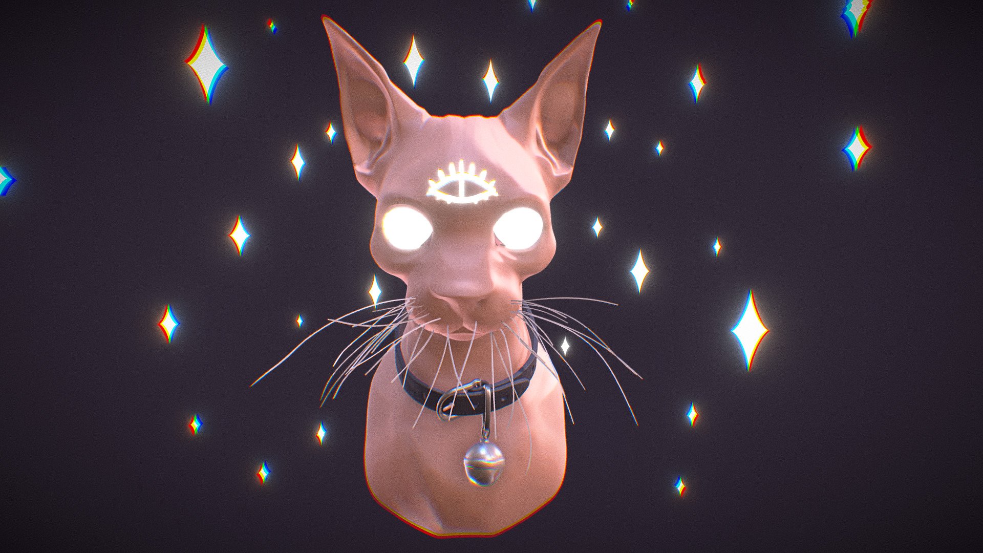 Psychic Sphinx Cat - 3D model by bridgedpolys [c4695f8] - Sketchfab