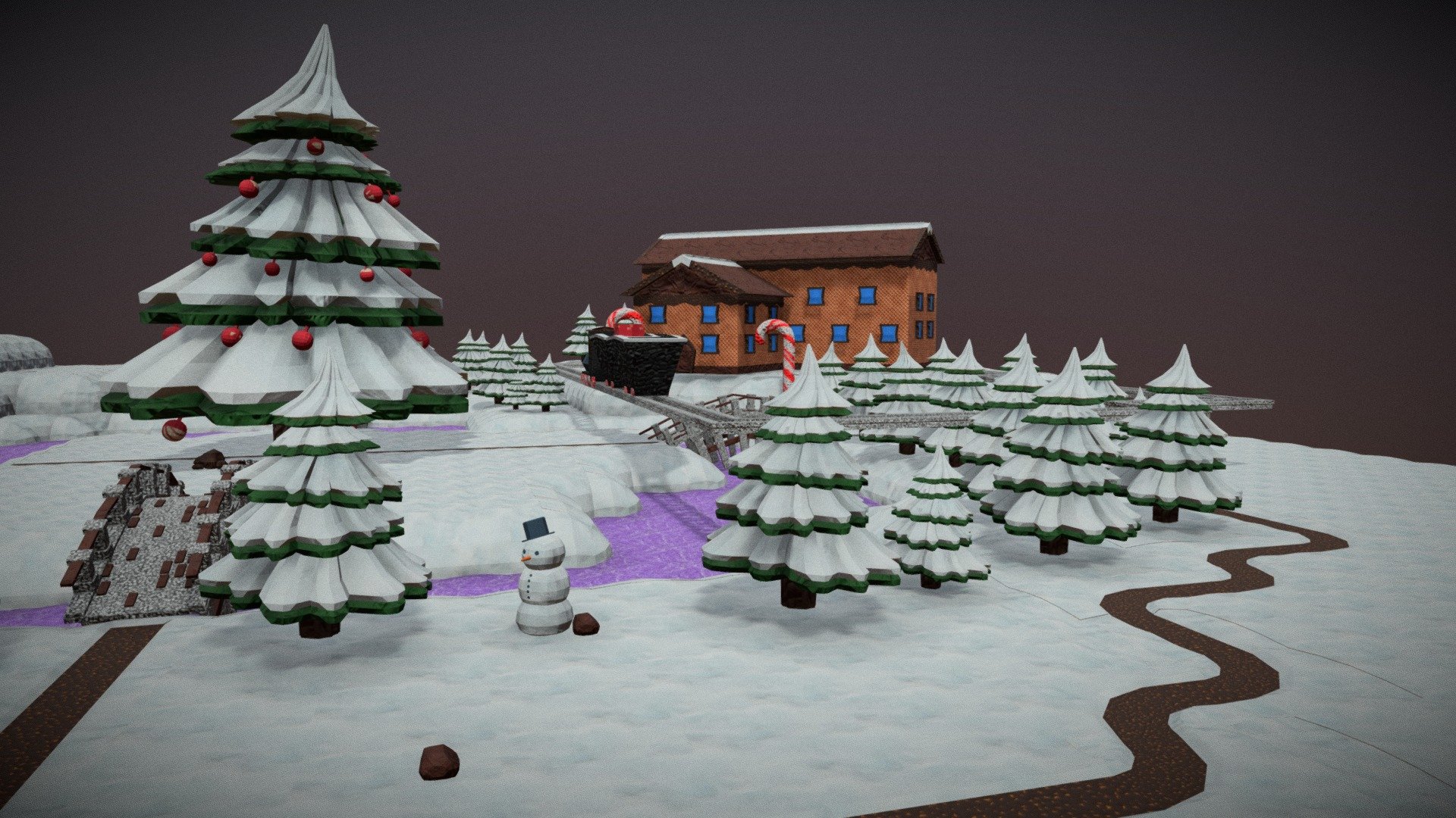 winter modular environment - 3D model by adrirguer [c46c439] - Sketchfab