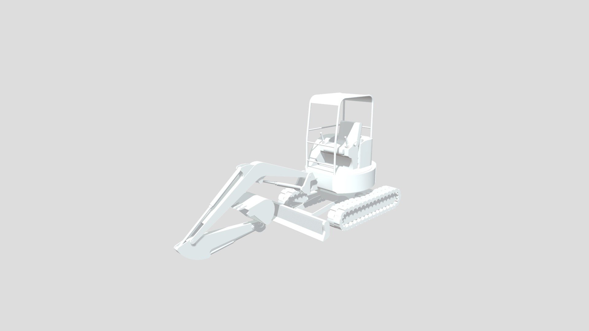 Mini-excavator - 3D model by TraceParts (@TraceParts76) [c471526 ...