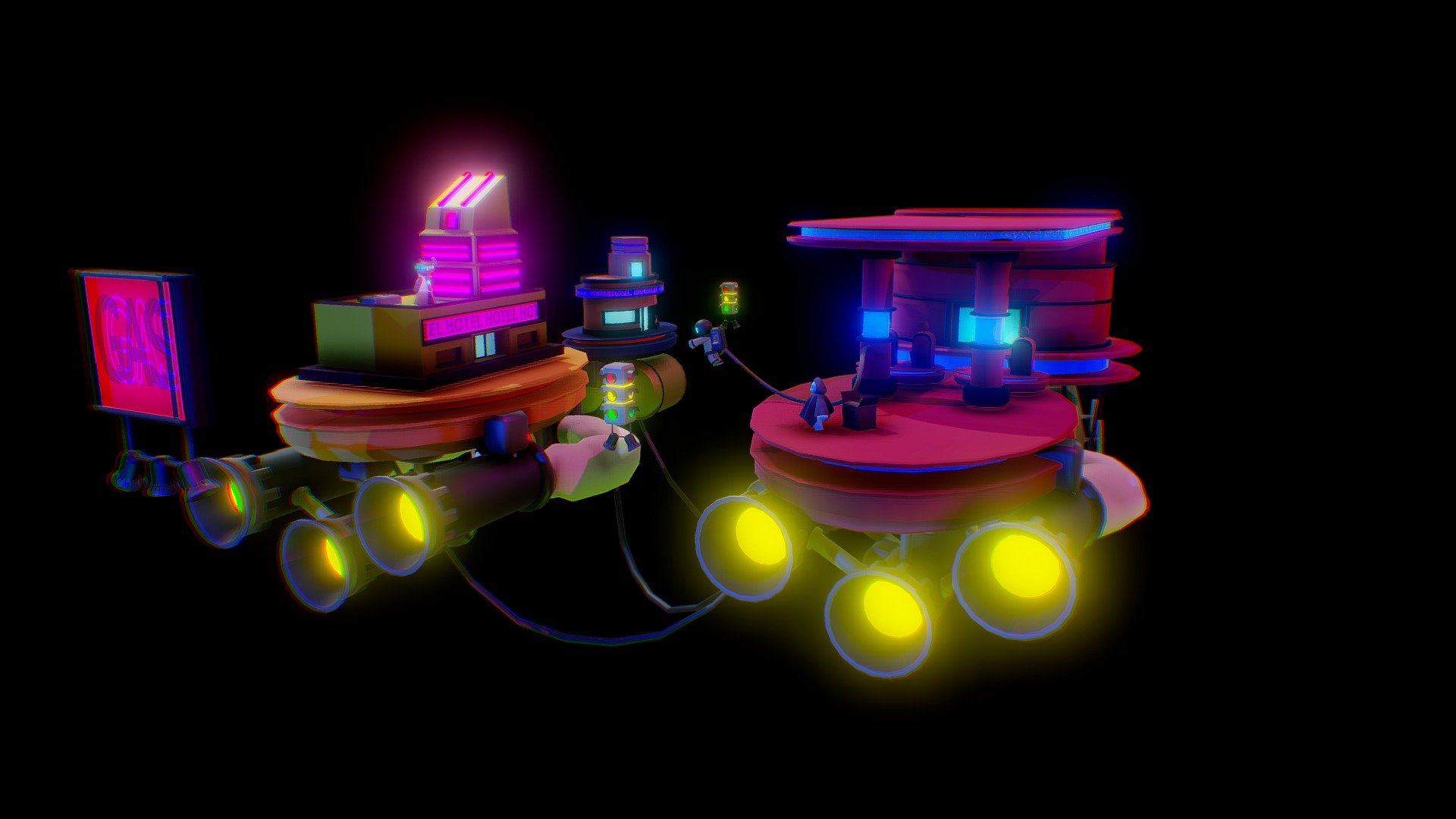 Cyberpunk low poly Environment - Download Free 3D model by Coconut ...