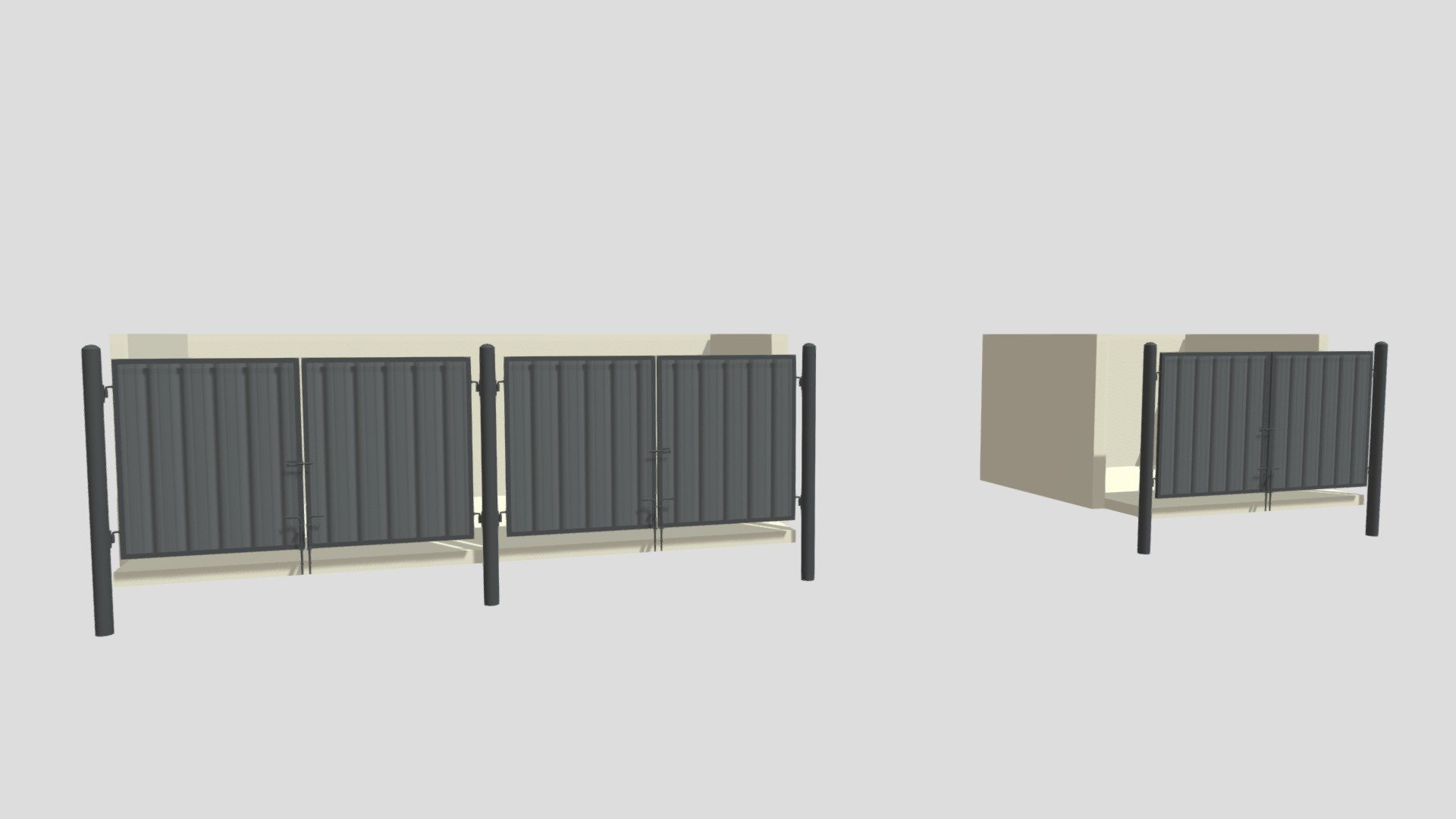 Trash Gates Pascetti Steel Mtn View Apts - Download Free 3D model by ...