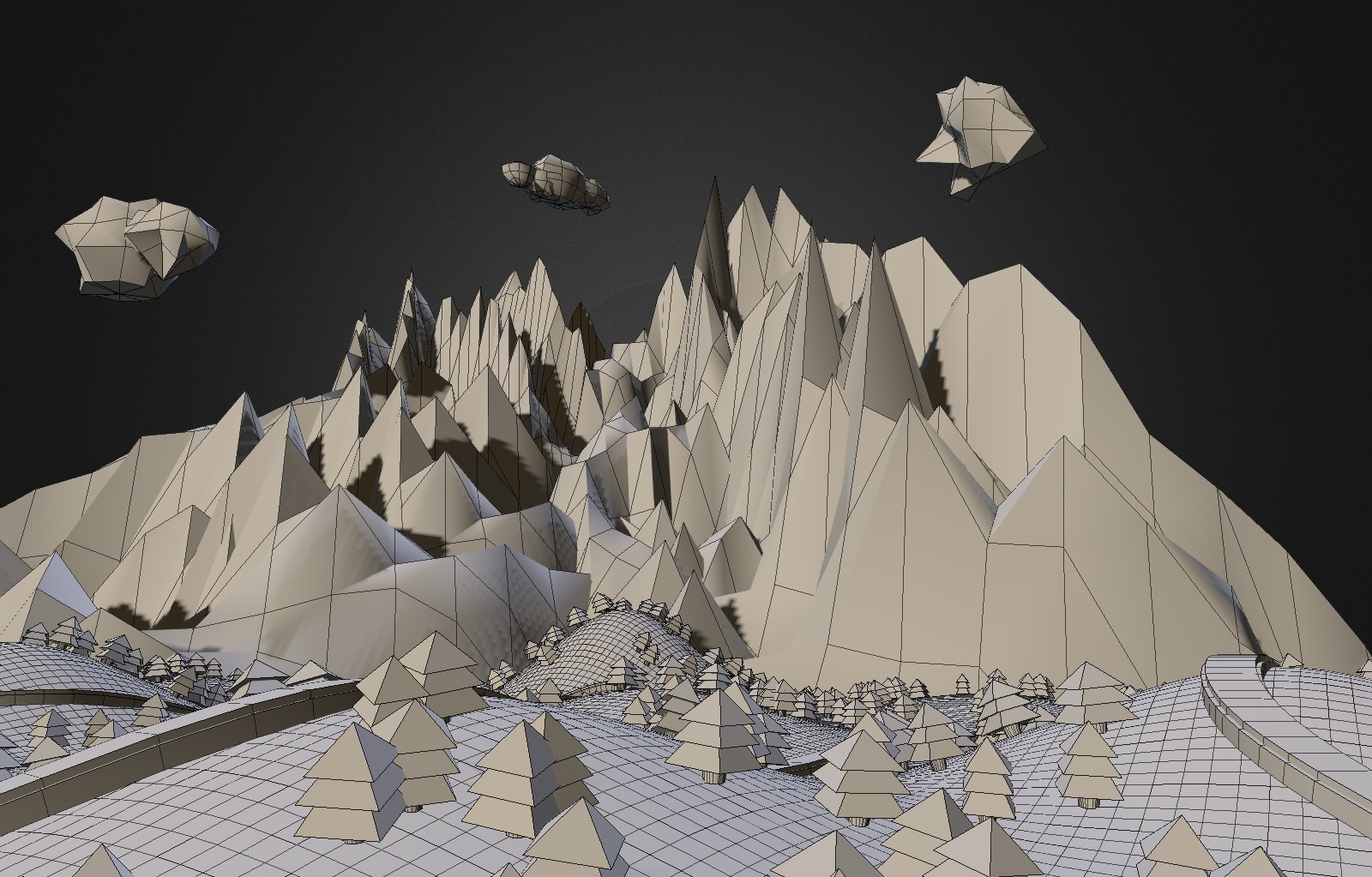 3D Mountain Scene - 3D model by Quino (@gorbser) [c47b0dc] - Sketchfab