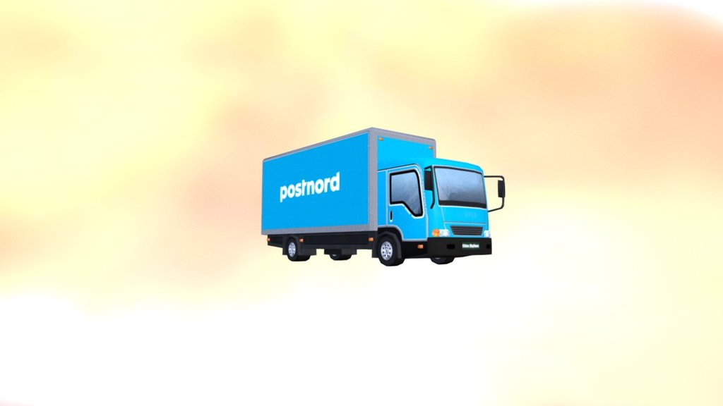 PostNord Lorry - 3D model by COS [c47b44a] - Sketchfab