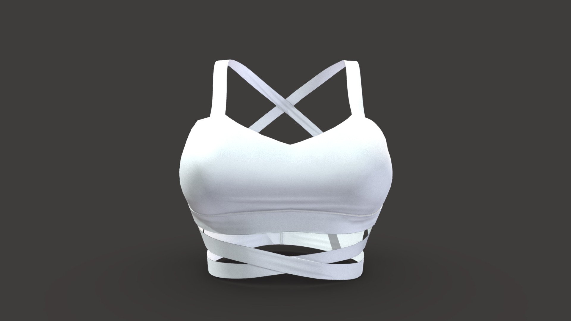 Cross Back Straps Belly Female Top - Buy Royalty Free 3D model by 3dia ...