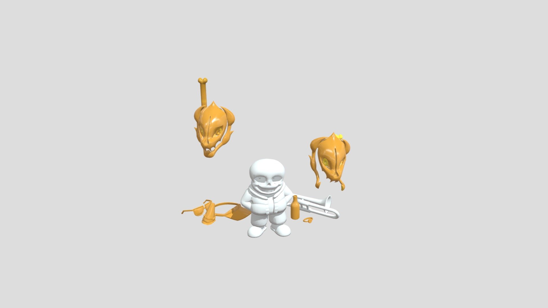 sans-undertale - 3D model by jamesayd000 [c4853fb] - Sketchfab