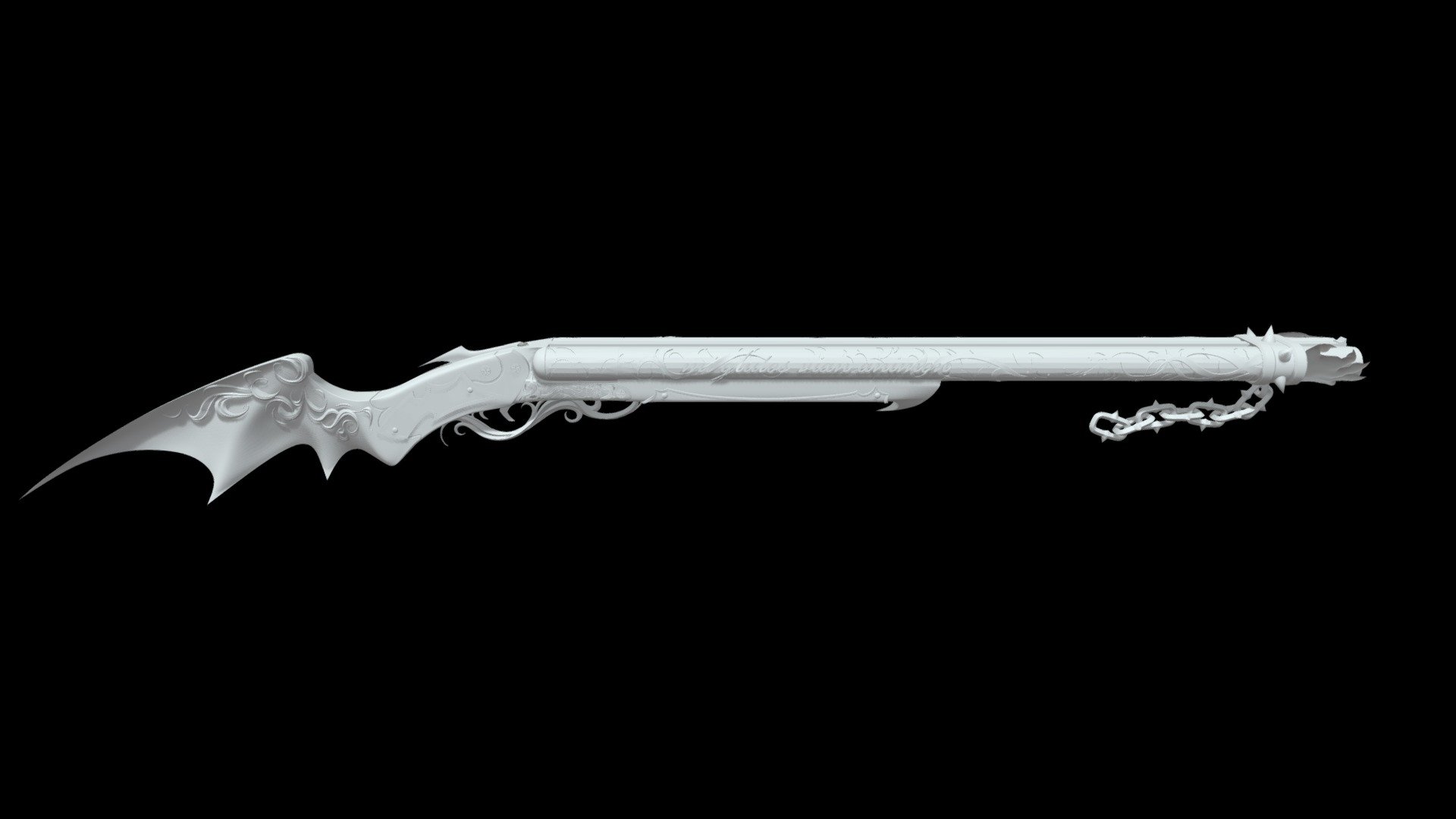 Demon Double Barrel Shotgun - NO TEXTURES - 3D model by Avery 'Grimb ...