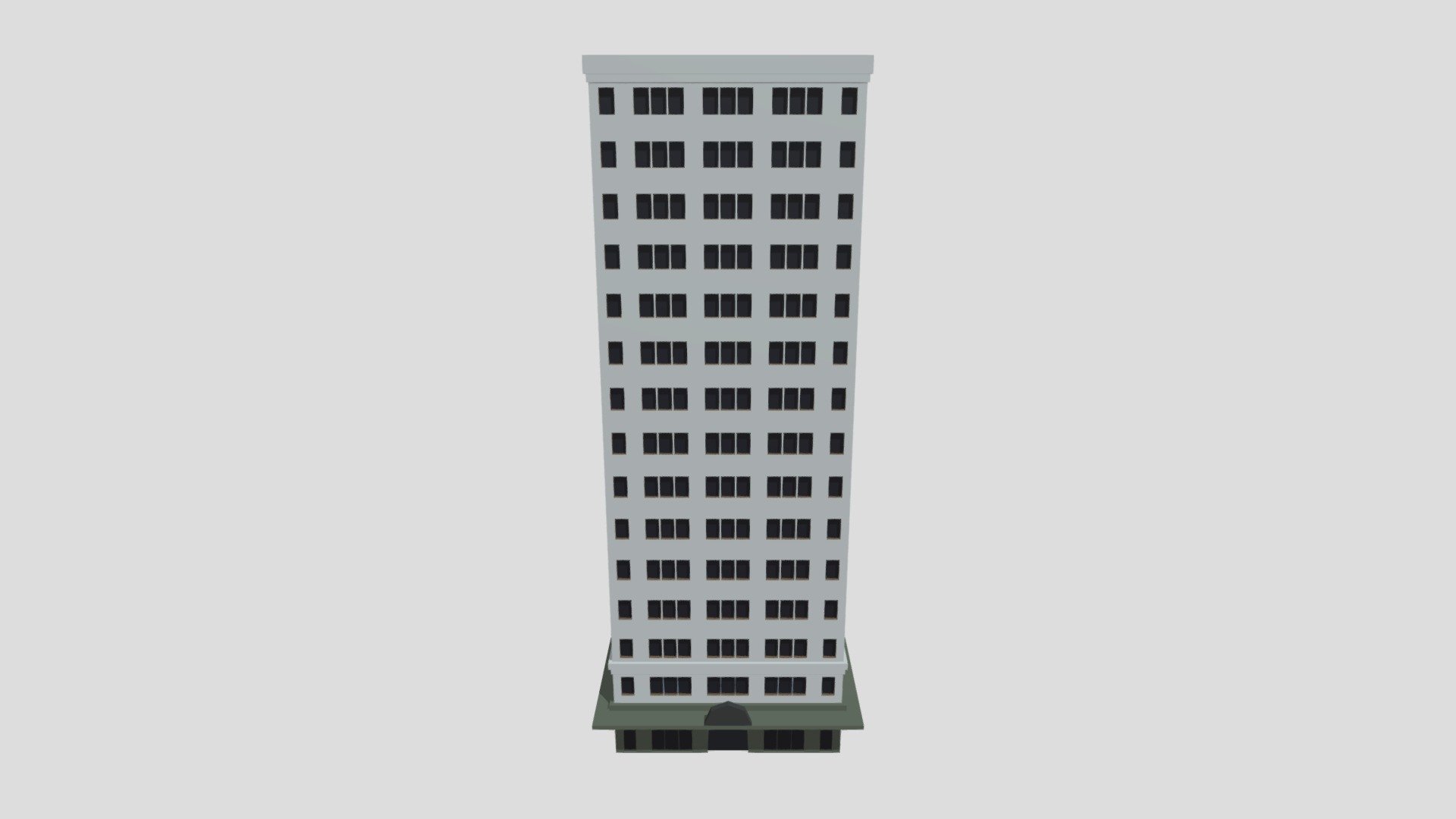 Simple high-rise building I - 3D model by Abigail (@akhart) [c487df4 ...