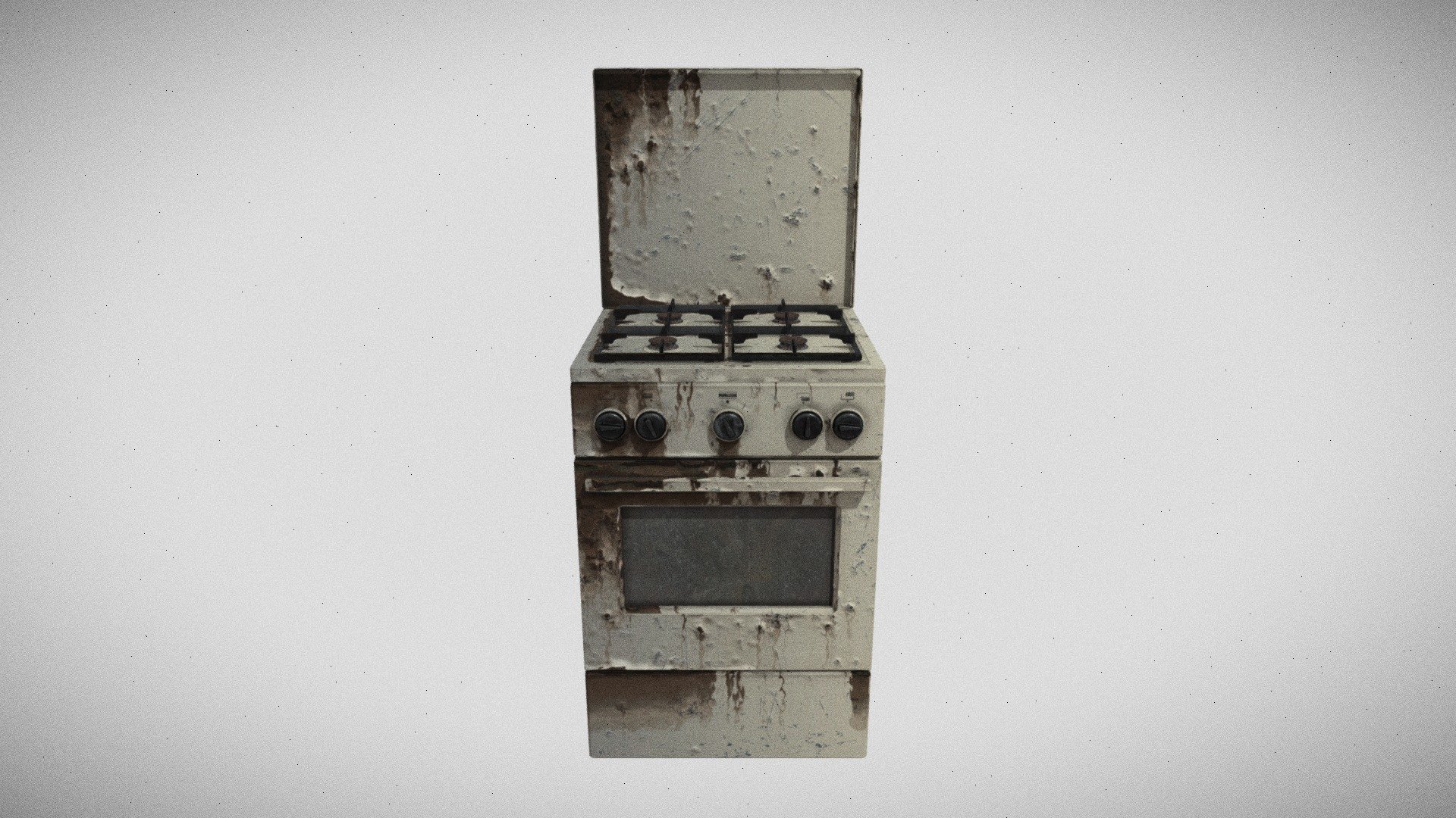Low Poly Old Rusty Gas Cooker - 3D model by Artyooooom [c48b6f0 ...