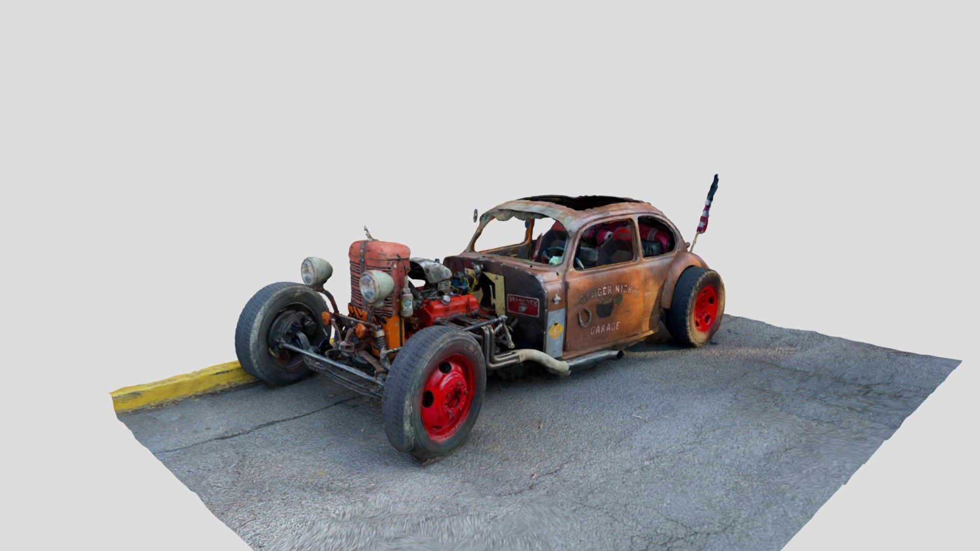 “Ginger Nick’s Garage” rat rod - Download Free 3D model by jmill ...