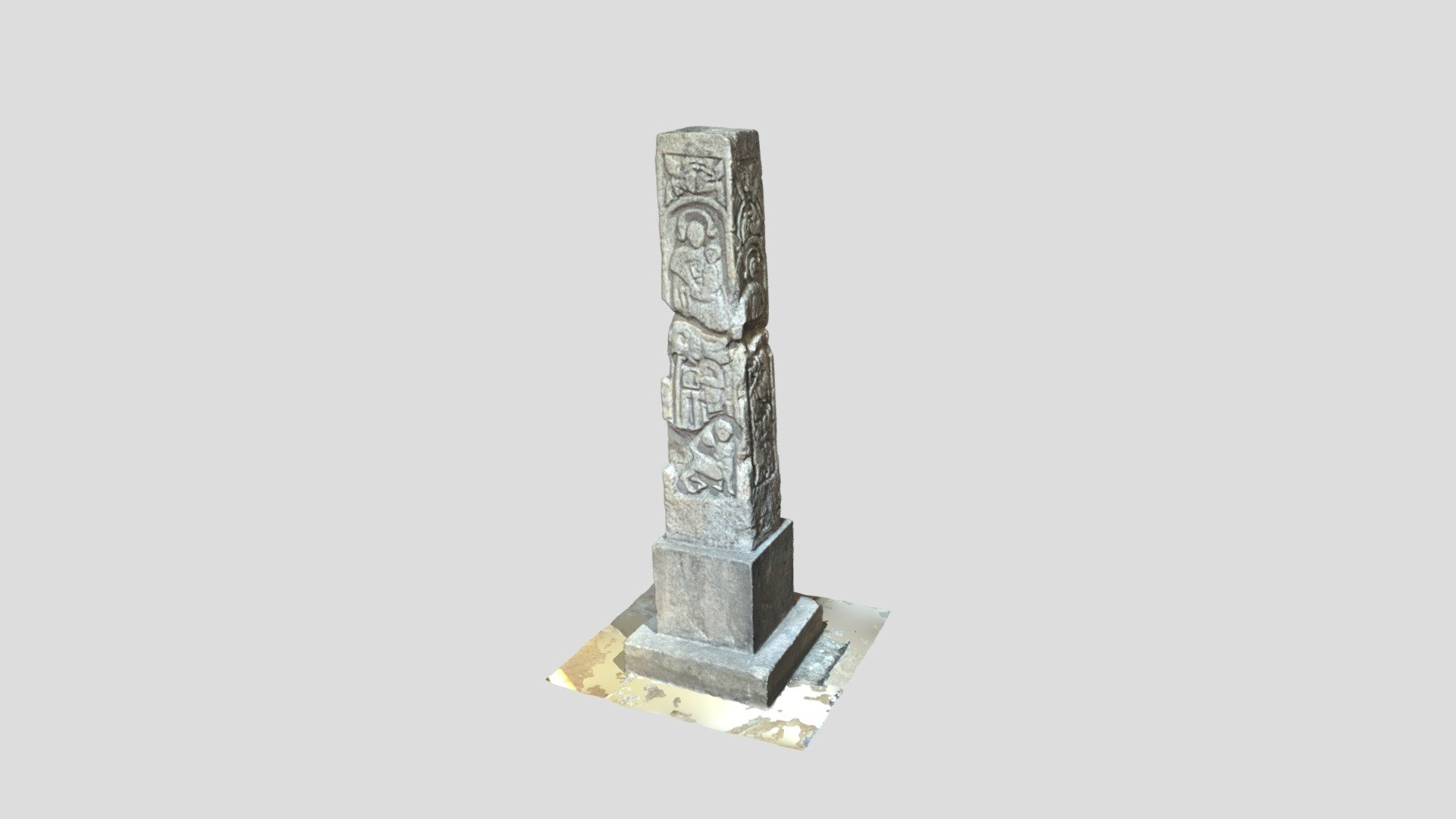Nunburnholme Anglo Saxon Cross - COLOUR - Download Free 3D model by ...