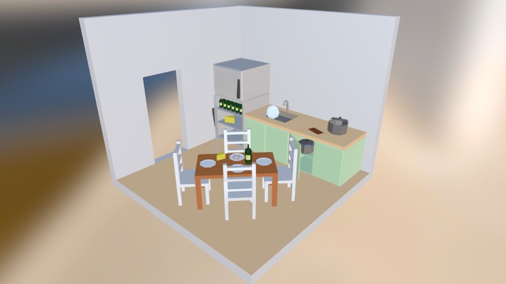 LowPoly Kitchen - 3D model by Alessio De Luca (@alessio.deluca ...