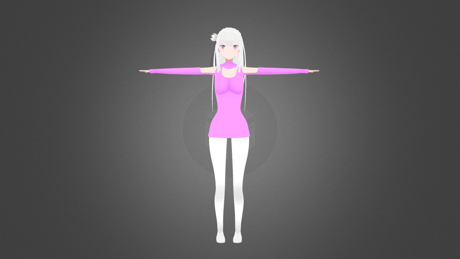 emilia (human ver) - Download Free 3D model by TaufikNur (@NHikiro ...